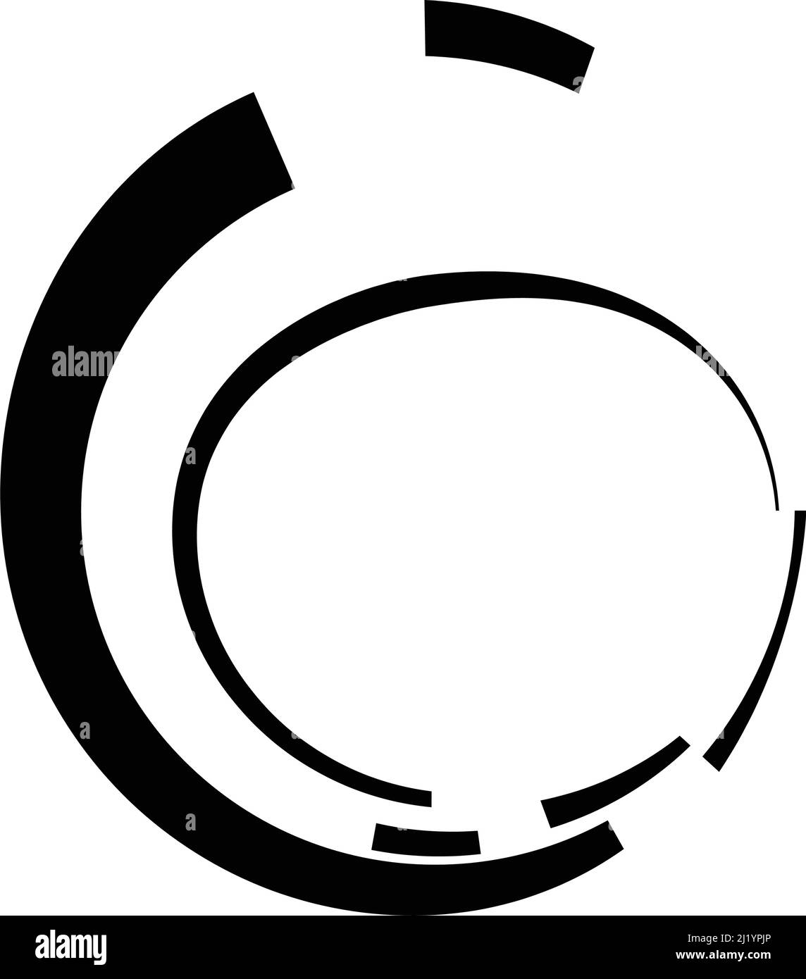 Rotating geometric sci-fi GUI UI hud circle, circular icon, element ...