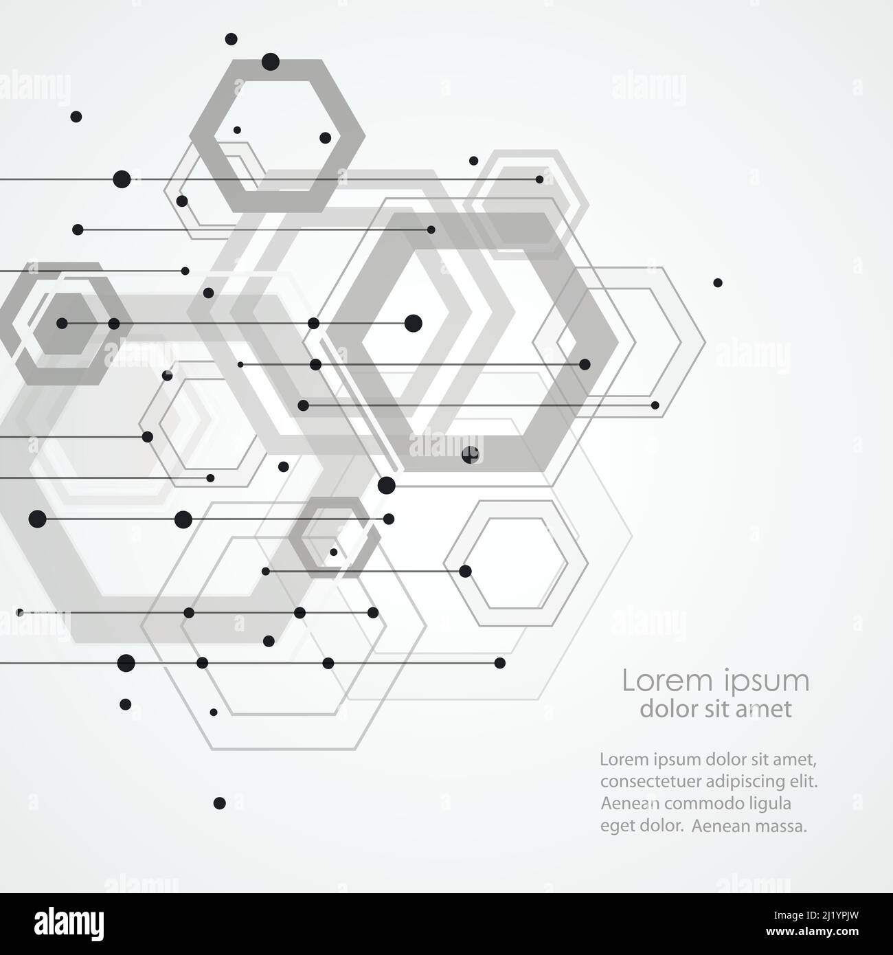 Technology hexagon style illustration and geometric background Stock ...
