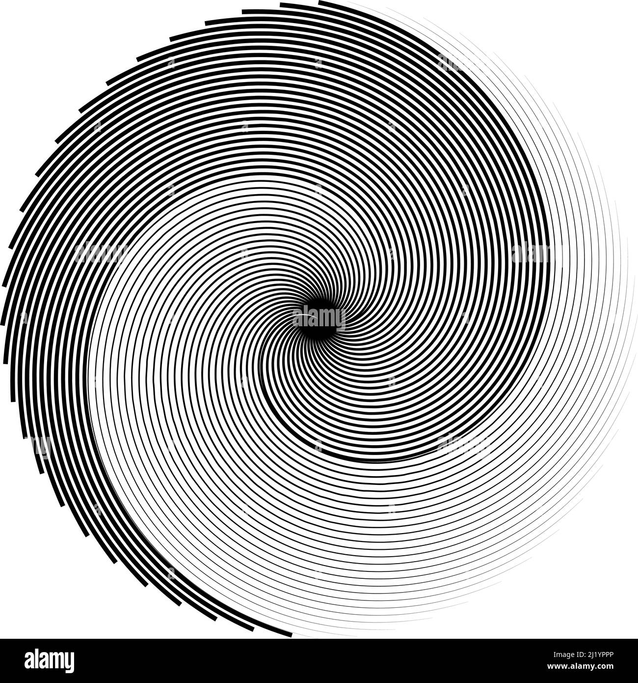 Spiral, swirl, twirl and whirl element. Helix, volute ripple, vortex ...