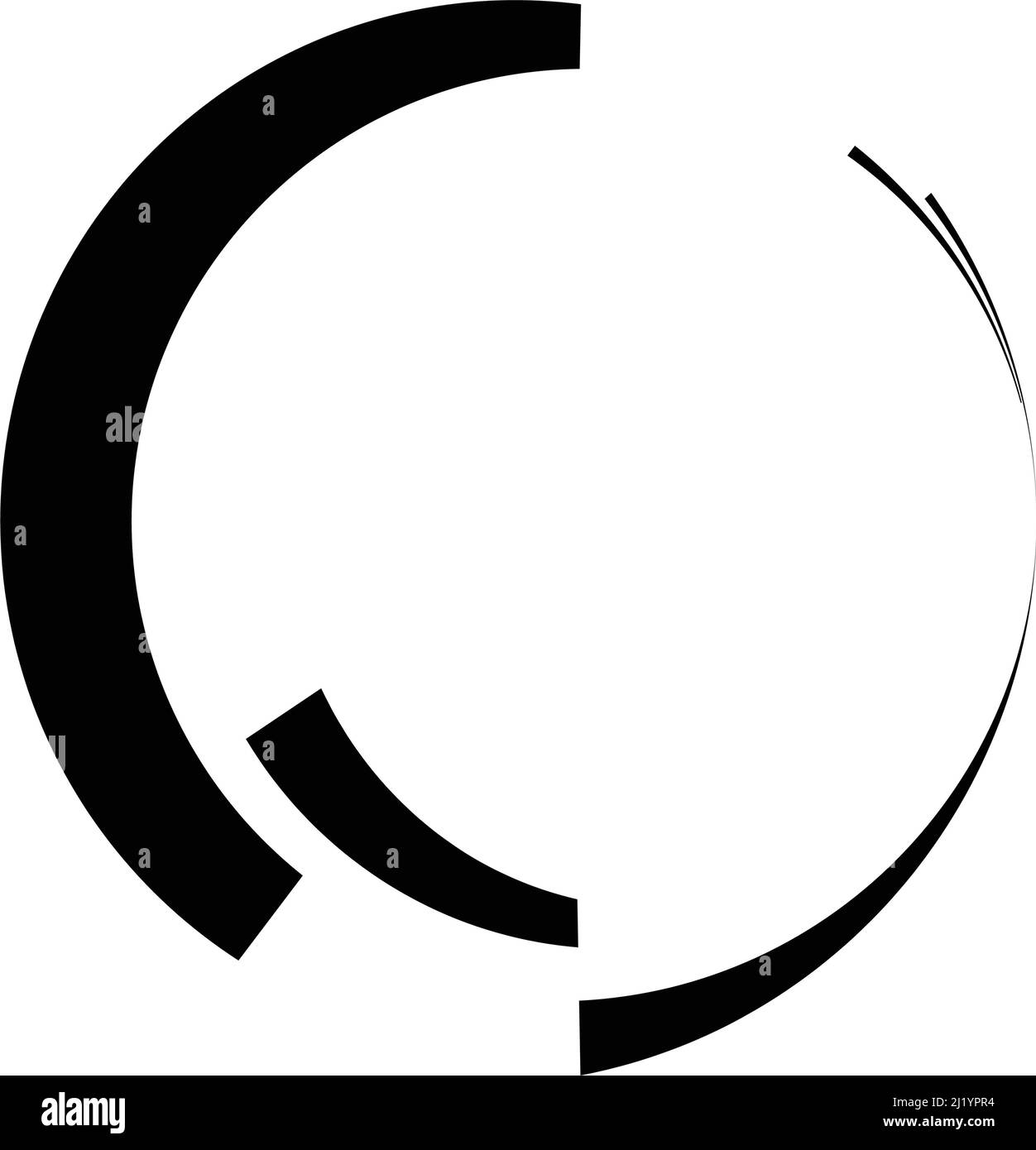 Rotating geometric sci-fi GUI UI hud circle, circular icon, element ...