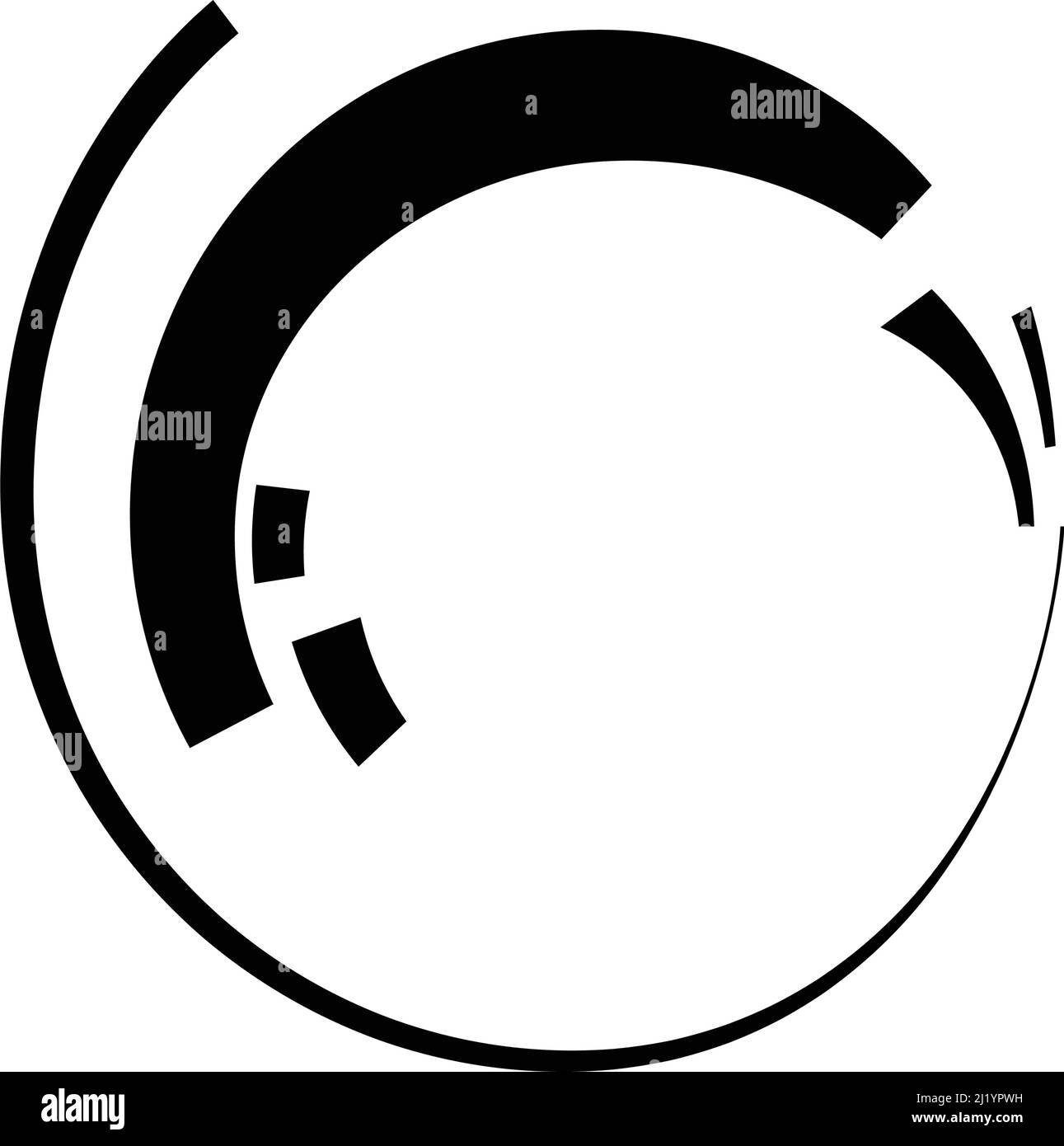 Rotating geometric sci-fi GUI UI hud circle, circular icon, element ...