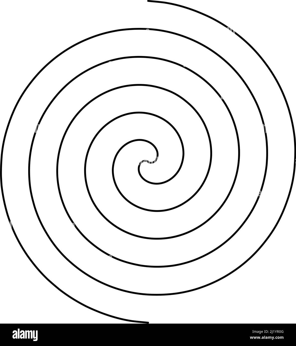 Spiral, swirl, twirl and whirl element. Helix, volute ripple, vortex ...