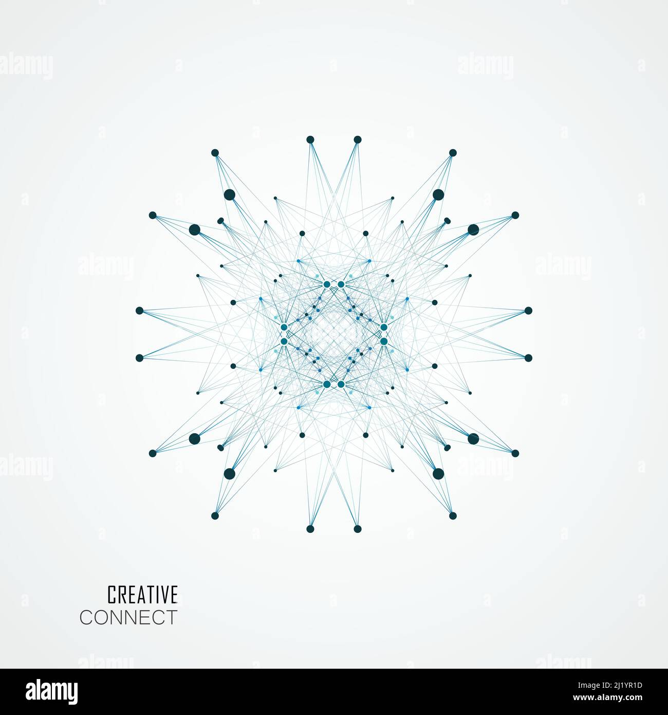 Modern technology design with connected lines and dots Stock Vector ...