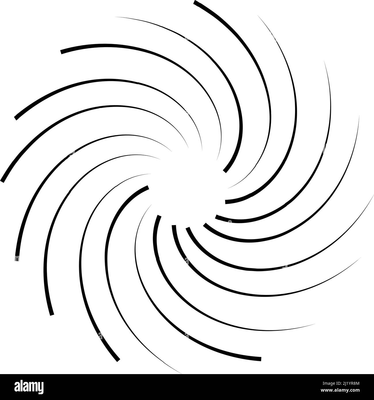 Spiral, swirl, twirl and whirl element. Helix, volute ripple, vortex ...