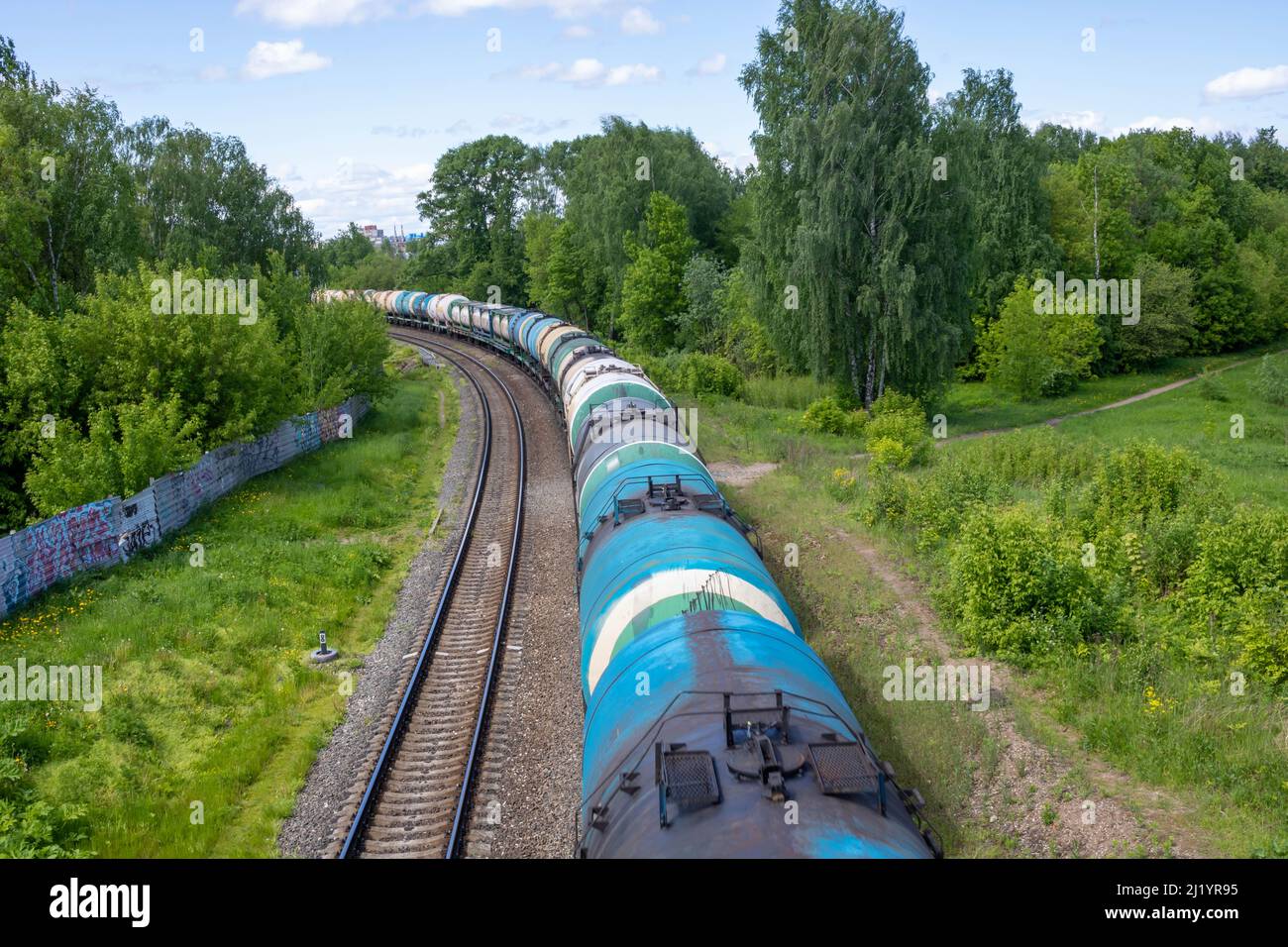Oil barrel tanker train hi-res stock photography and images - Alamy