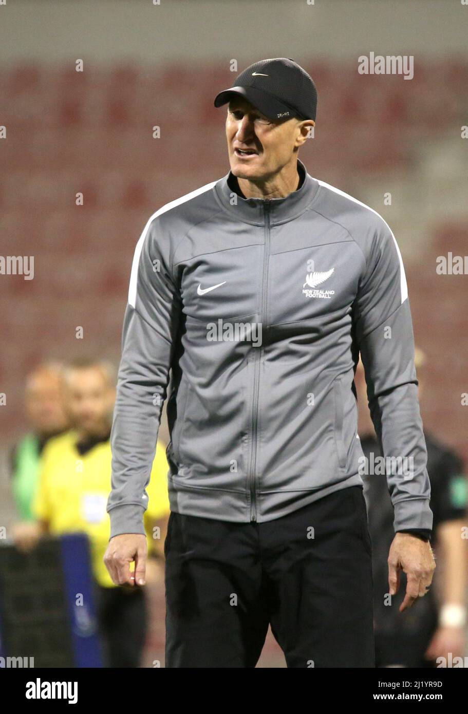 DOHA, QATAR - MARCH 27: Danny Hay head coach of New Zealand reacts ...