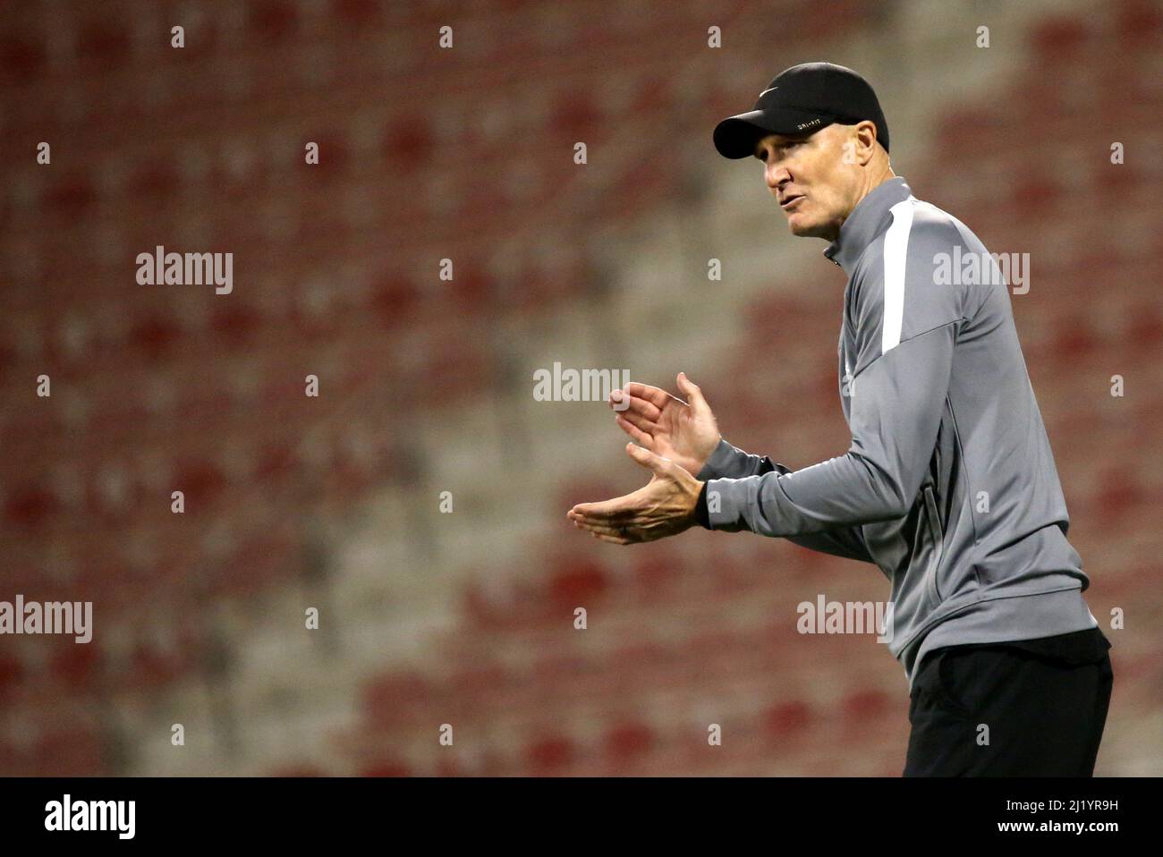 DOHA, QATAR - MARCH 27: Danny Hay head coach of New Zealand reacts ...