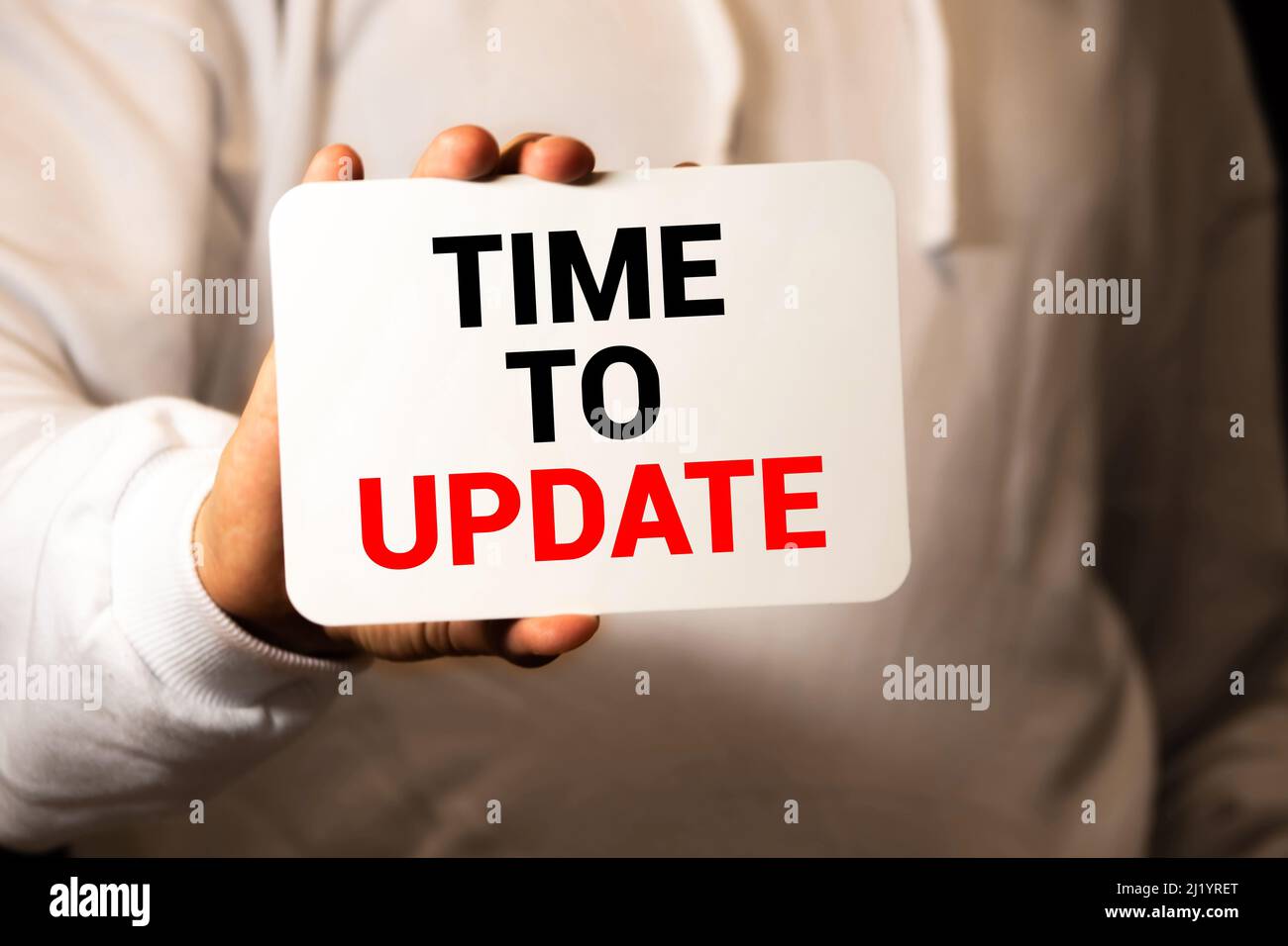 Time for update, business and planing concept Stock Photo - Alamy