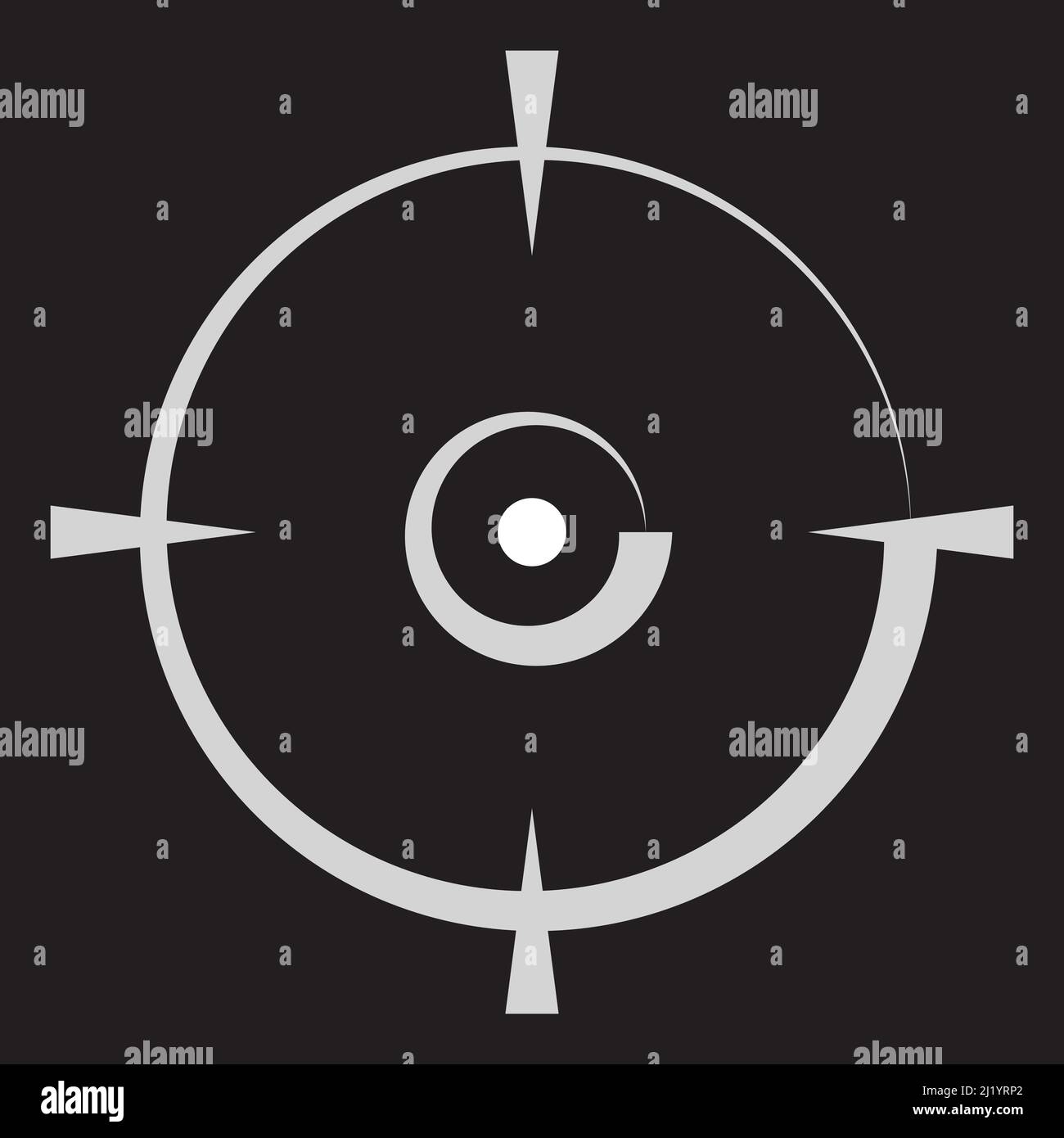 Crosshair, target, aim mark, icon. Reticle symbol for bullseye ...