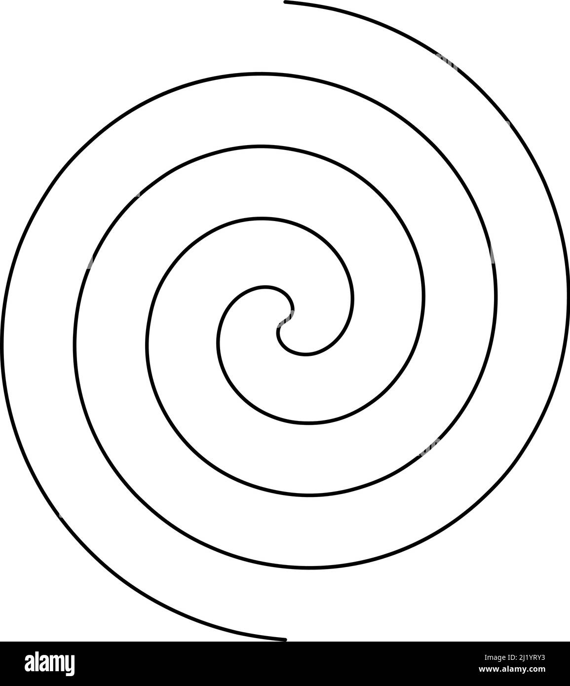 Spiral, swirl, twirl and whirl element. Helix, volute ripple, vortex ...
