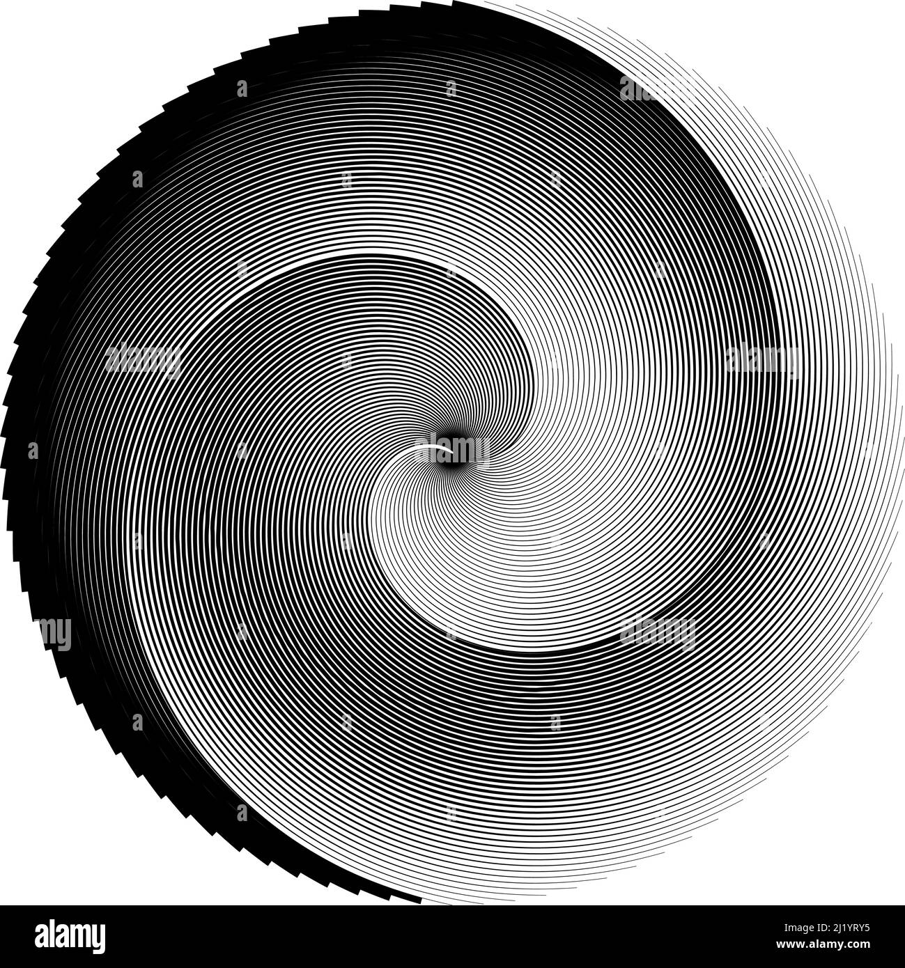 Spiral, swirl, twirl and whirl element. Helix, volute ripple, vortex ...