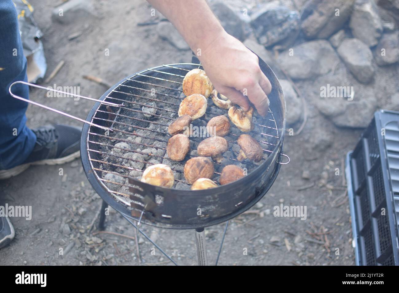 The process of making barbecue grill Stock Photo - Alamy