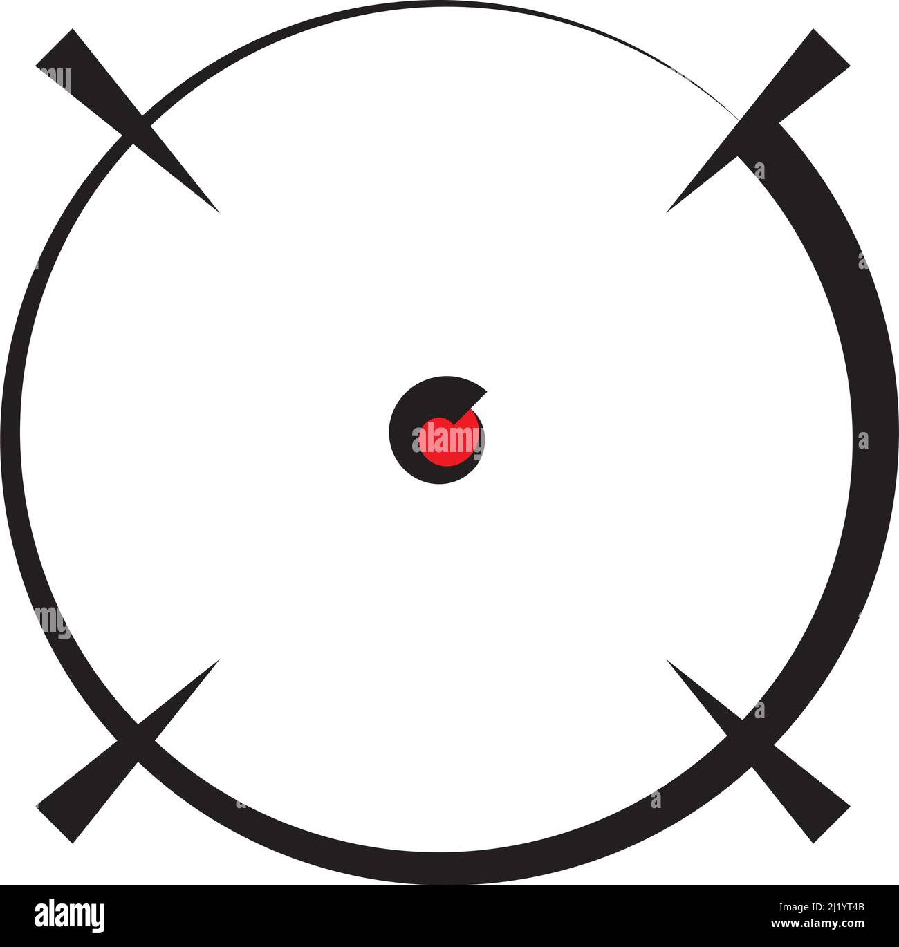 Crosshair, target, aim mark, icon. Reticle symbol for bullseye ...