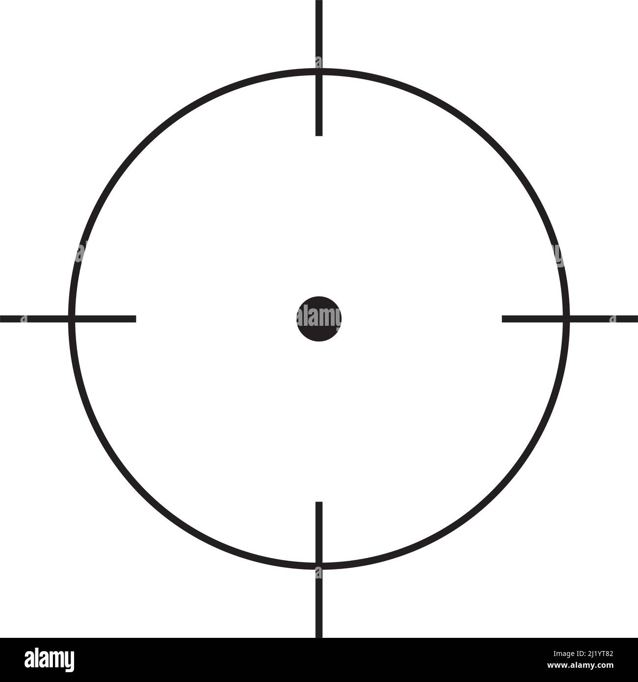 Crosshair, target, aim mark, icon. Reticle symbol for bullseye ...
