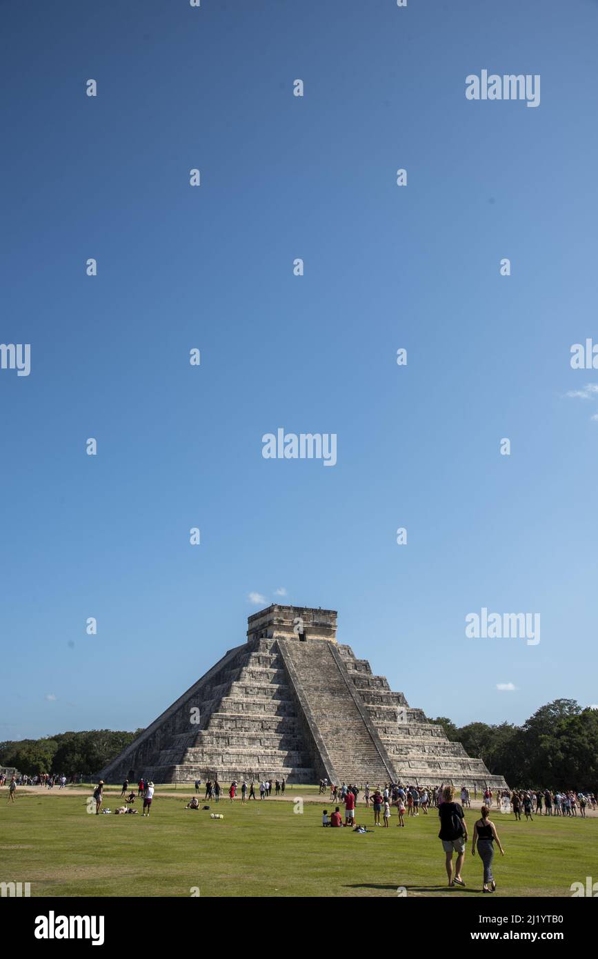 A vertical shot from Chichen Itza, Cancun, Mexico Stock Photo - Alamy