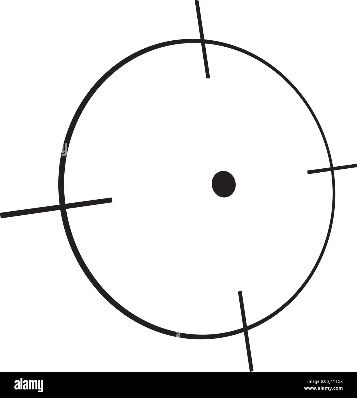 Crosshair, target, aim mark, icon. Reticle symbol for bullseye ...