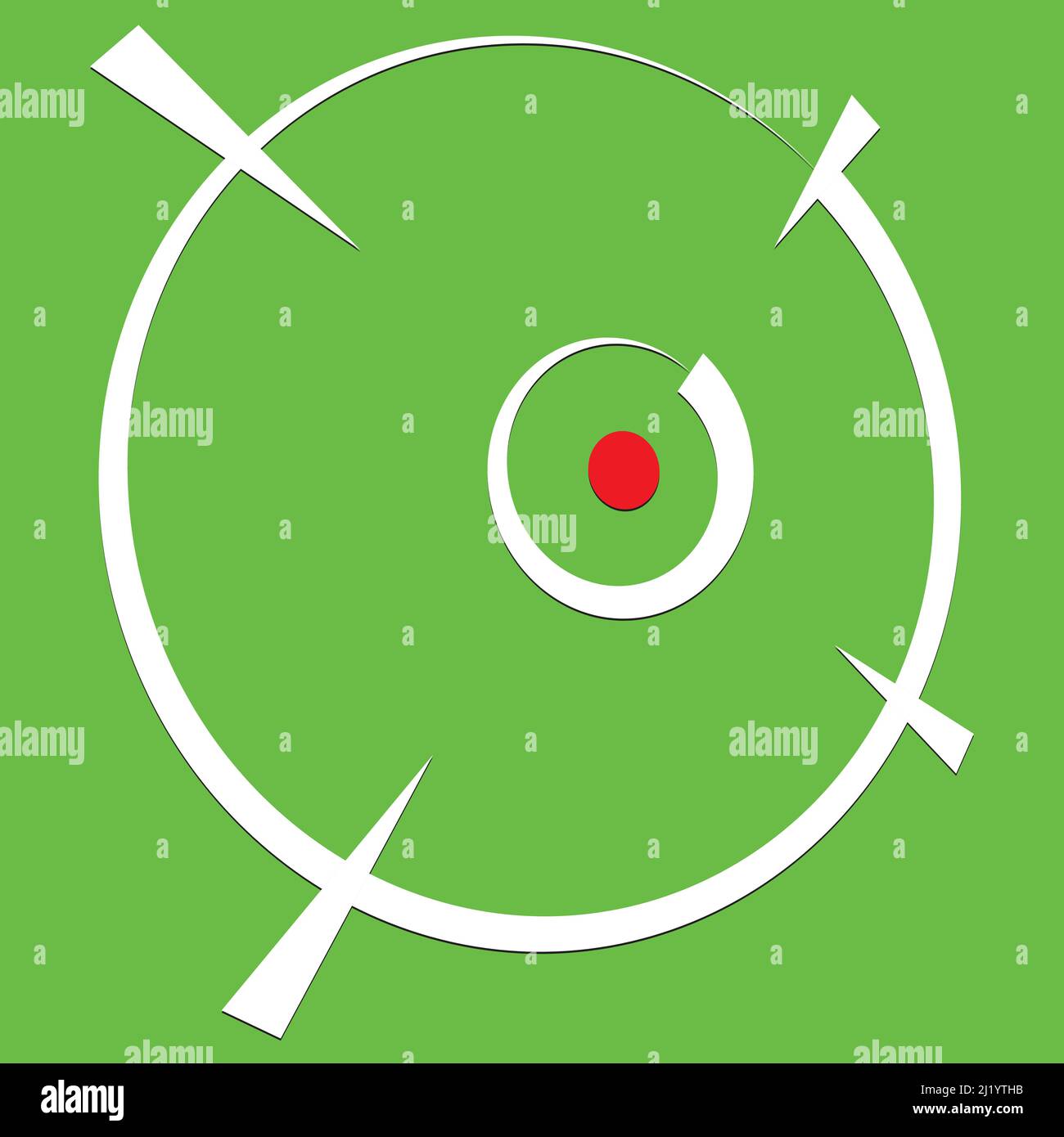 Crosshair, target, aim mark, icon. Reticle symbol for bullseye ...