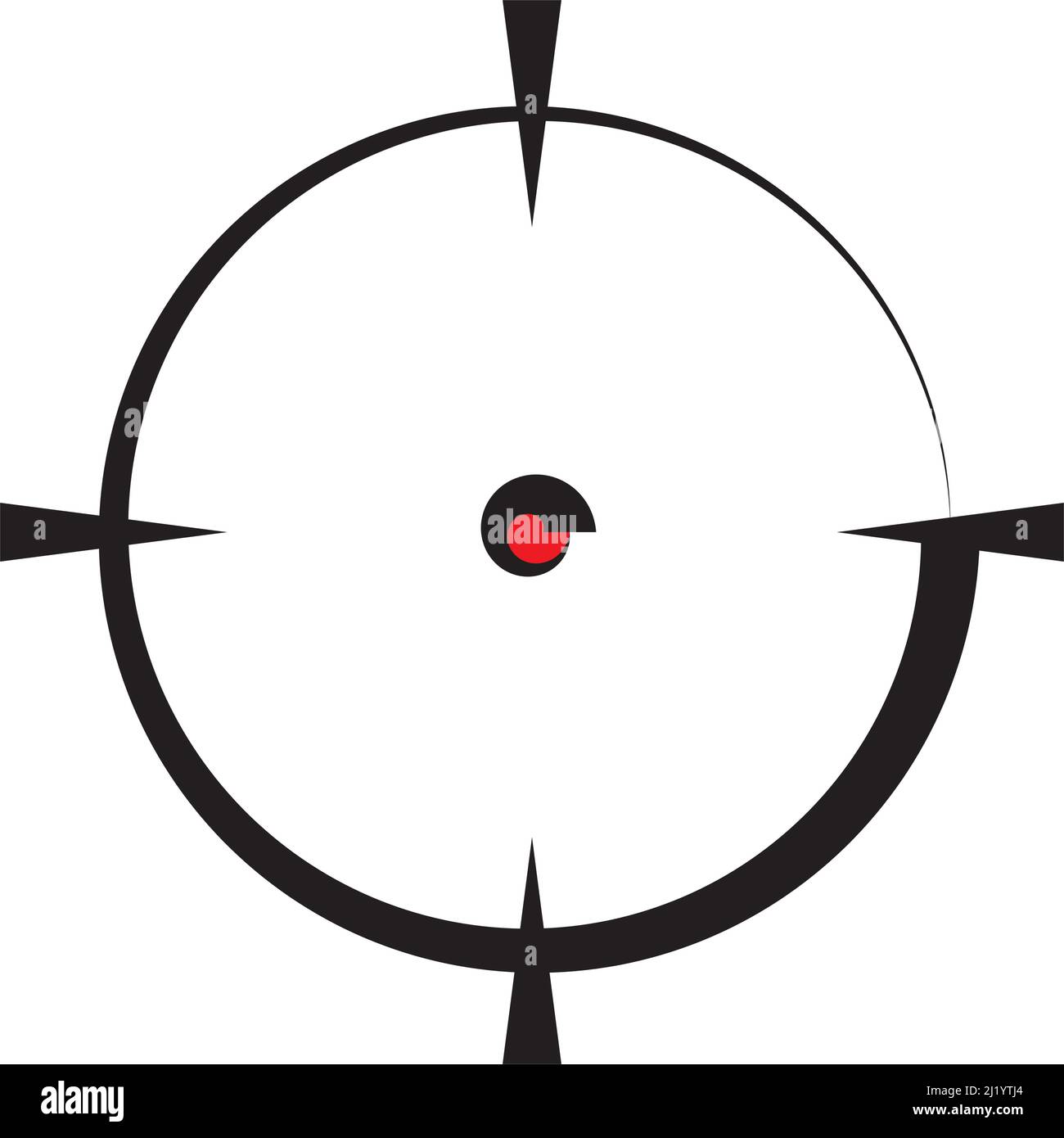 Crosshair, target, aim mark, icon. Reticle symbol for bullseye ...