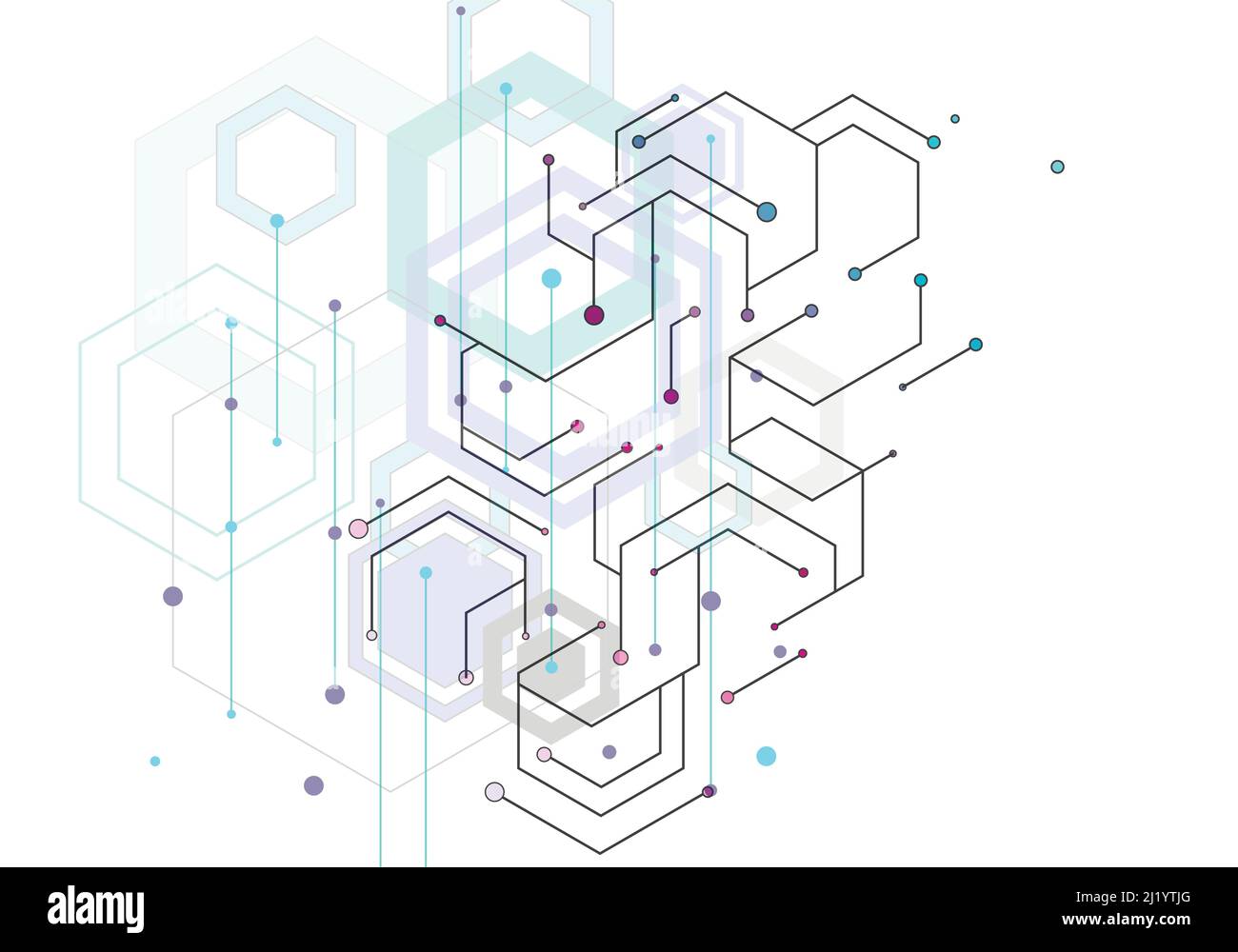 Science network pattern with connecting lines and dots Stock Vector Image & Art - Alamy