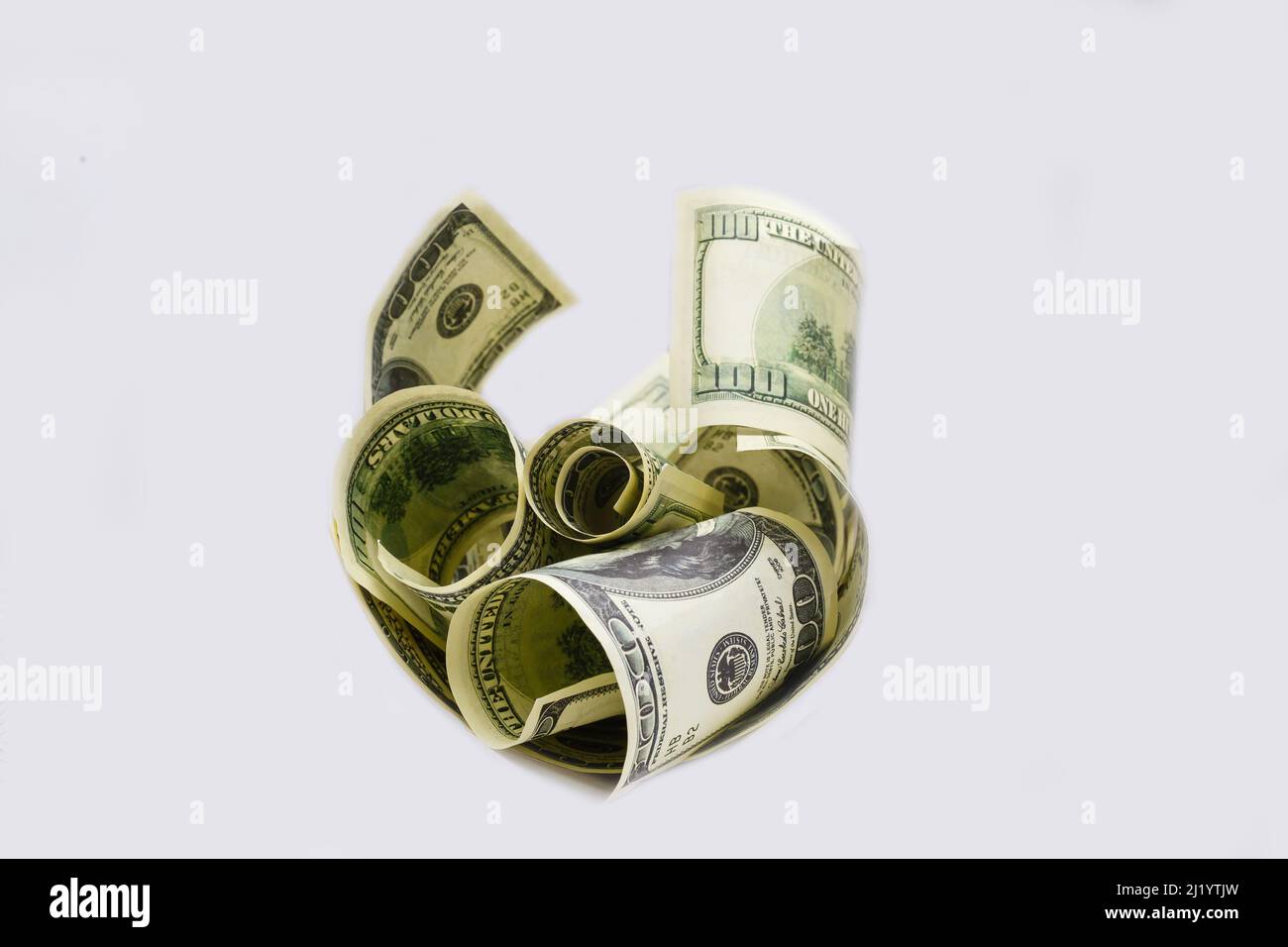 Dollar bill all twisted and stretched Stock Photo - Alamy