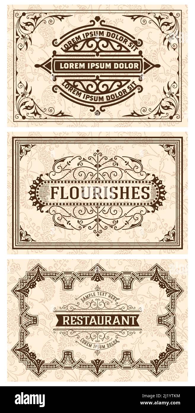 Set of 3 vintage labels for packing Stock Vector Image & Art - Alamy