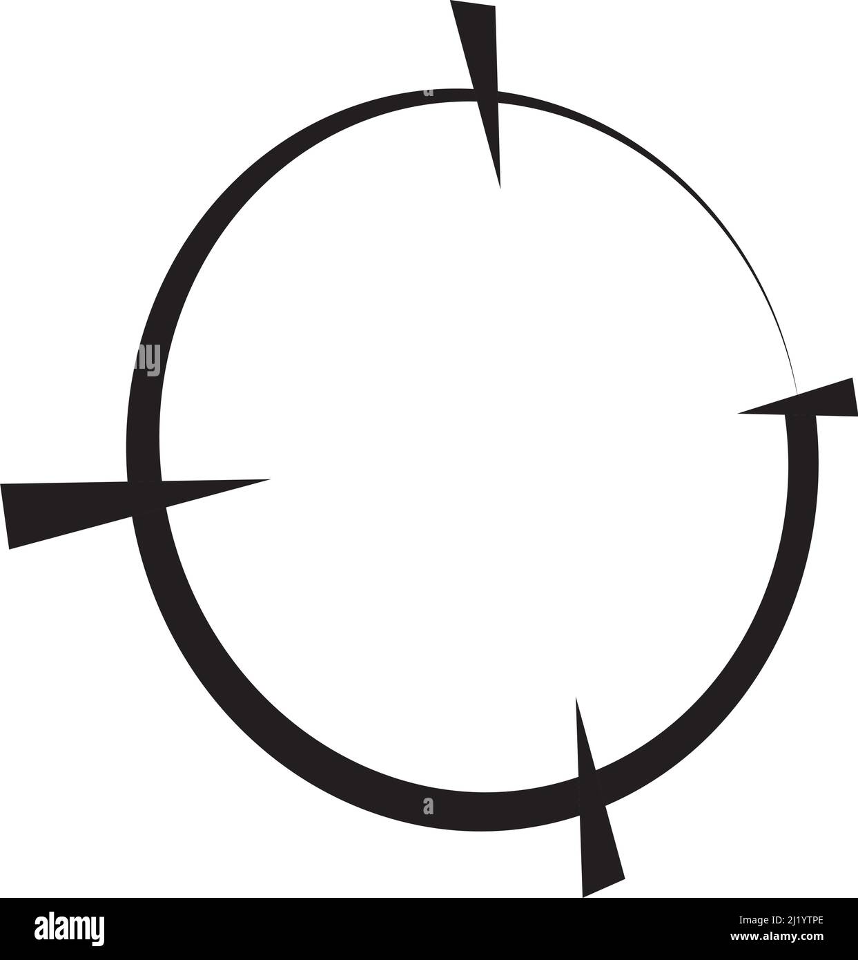 Crosshair, target, aim mark, icon. Reticle symbol for bullseye ...