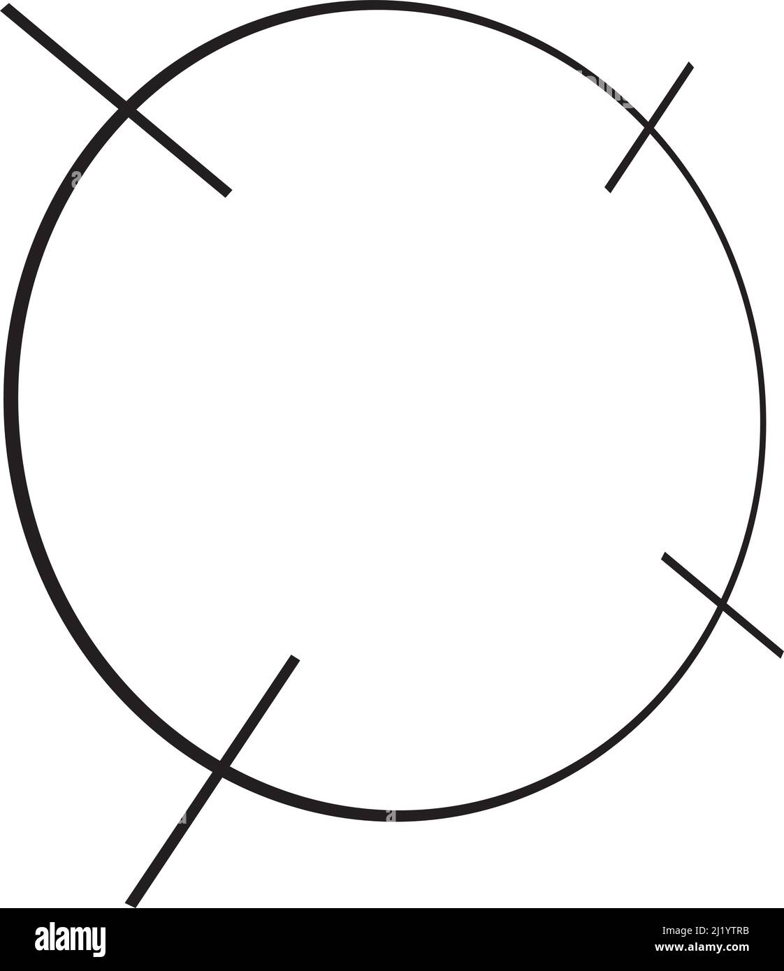 Crosshair, target, aim mark, icon. Reticle symbol for bullseye ...