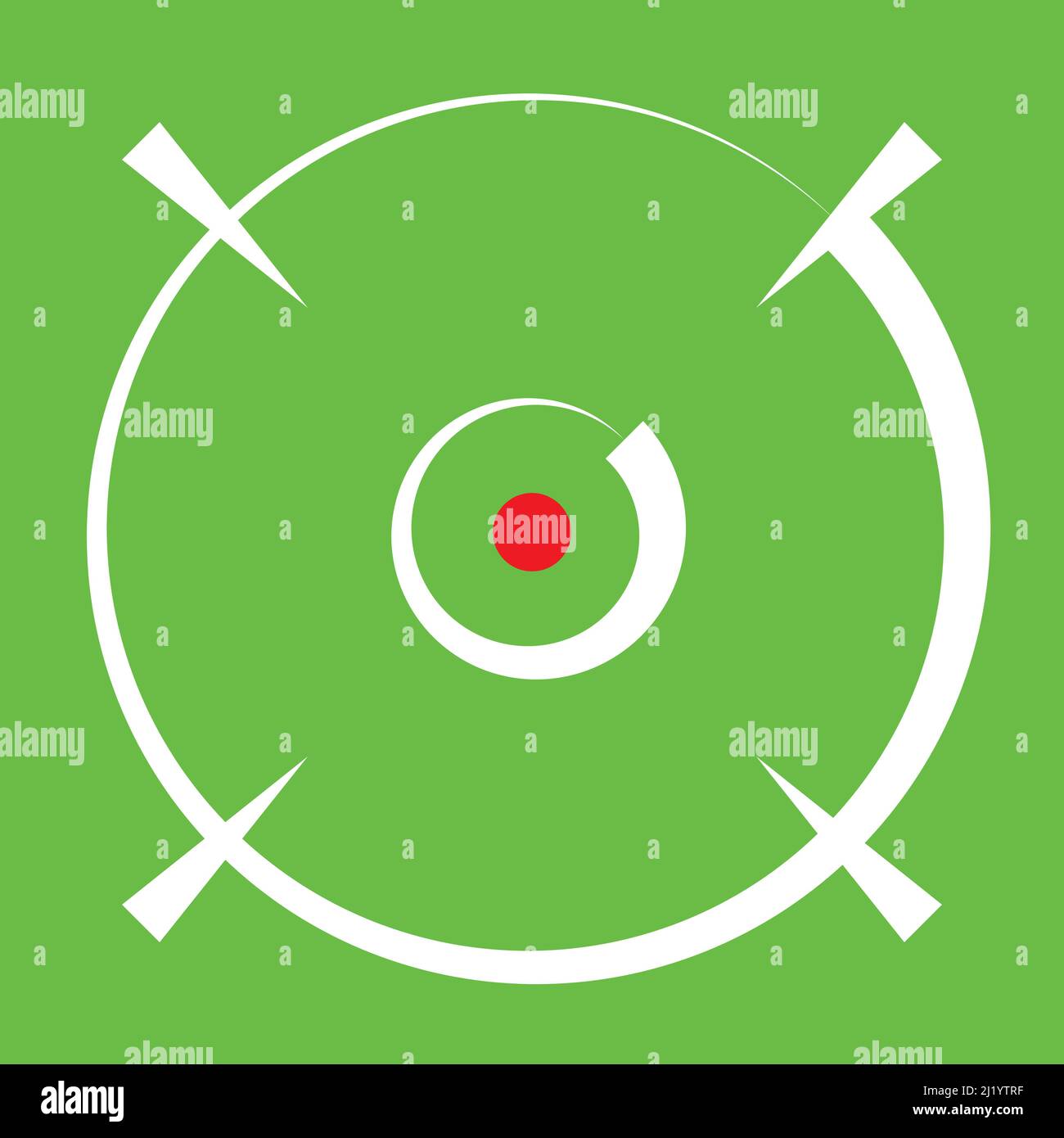 Crosshair, target, aim mark, icon. Reticle symbol for bullseye ...