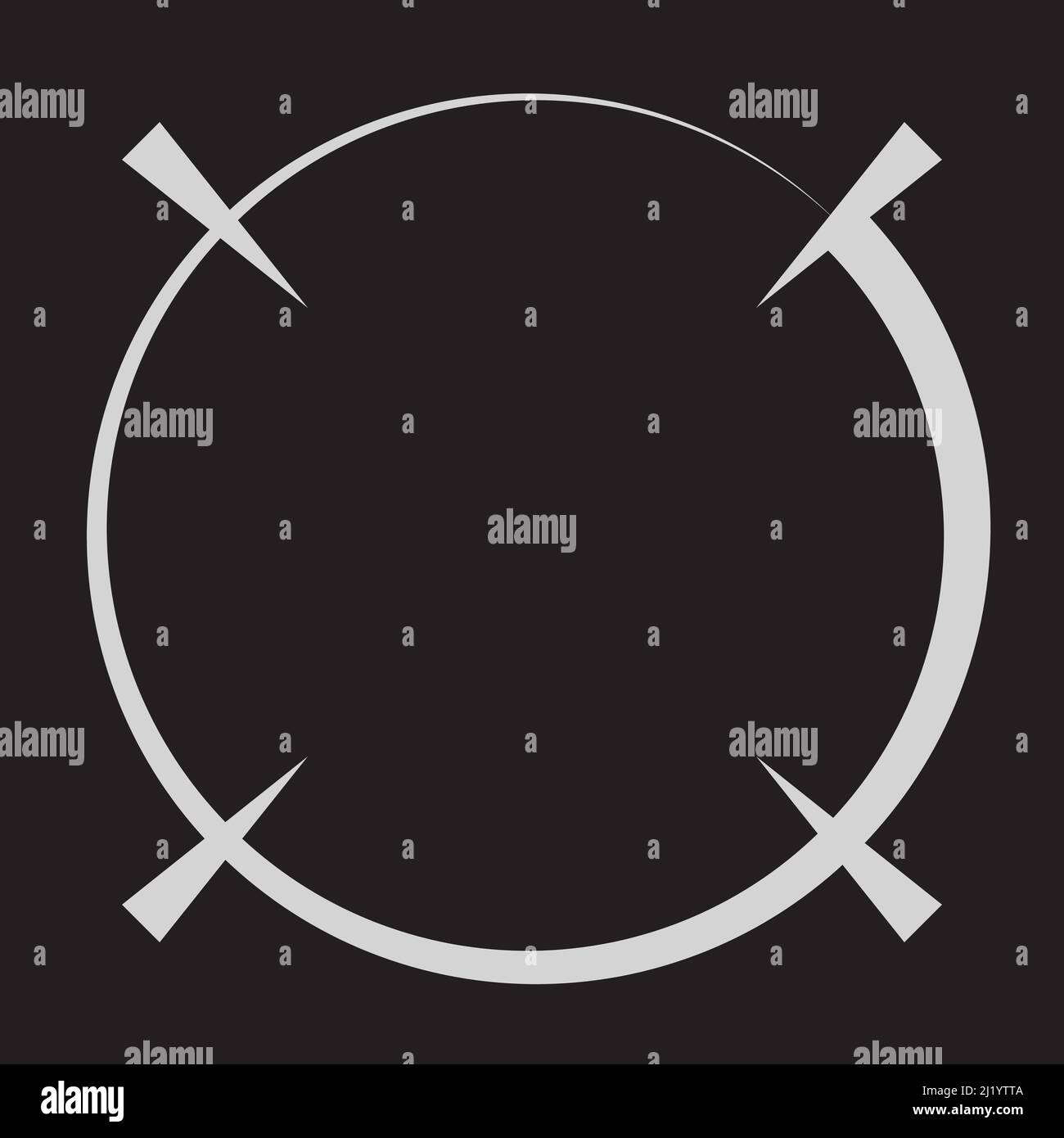 Crosshair, target, aim mark, icon. Reticle symbol for bullseye ...