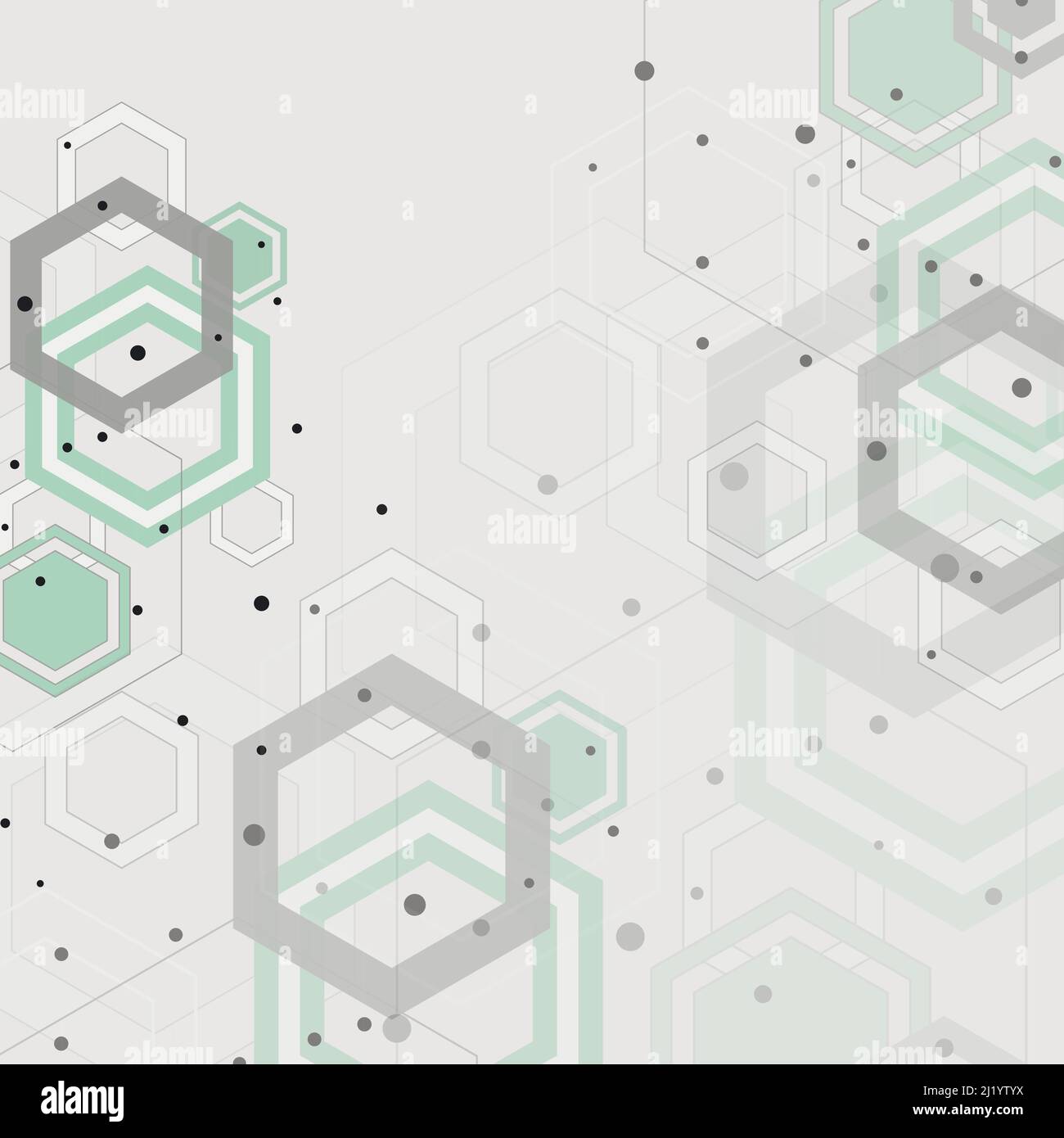 Beautiful pattern of green and gray hexagons Stock Vector Image & Art ...