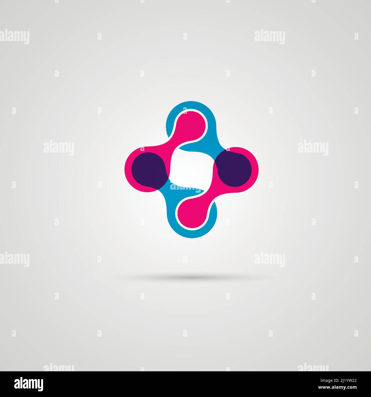Vector abstract connect circle molecule Stock Vector Image & Art - Alamy