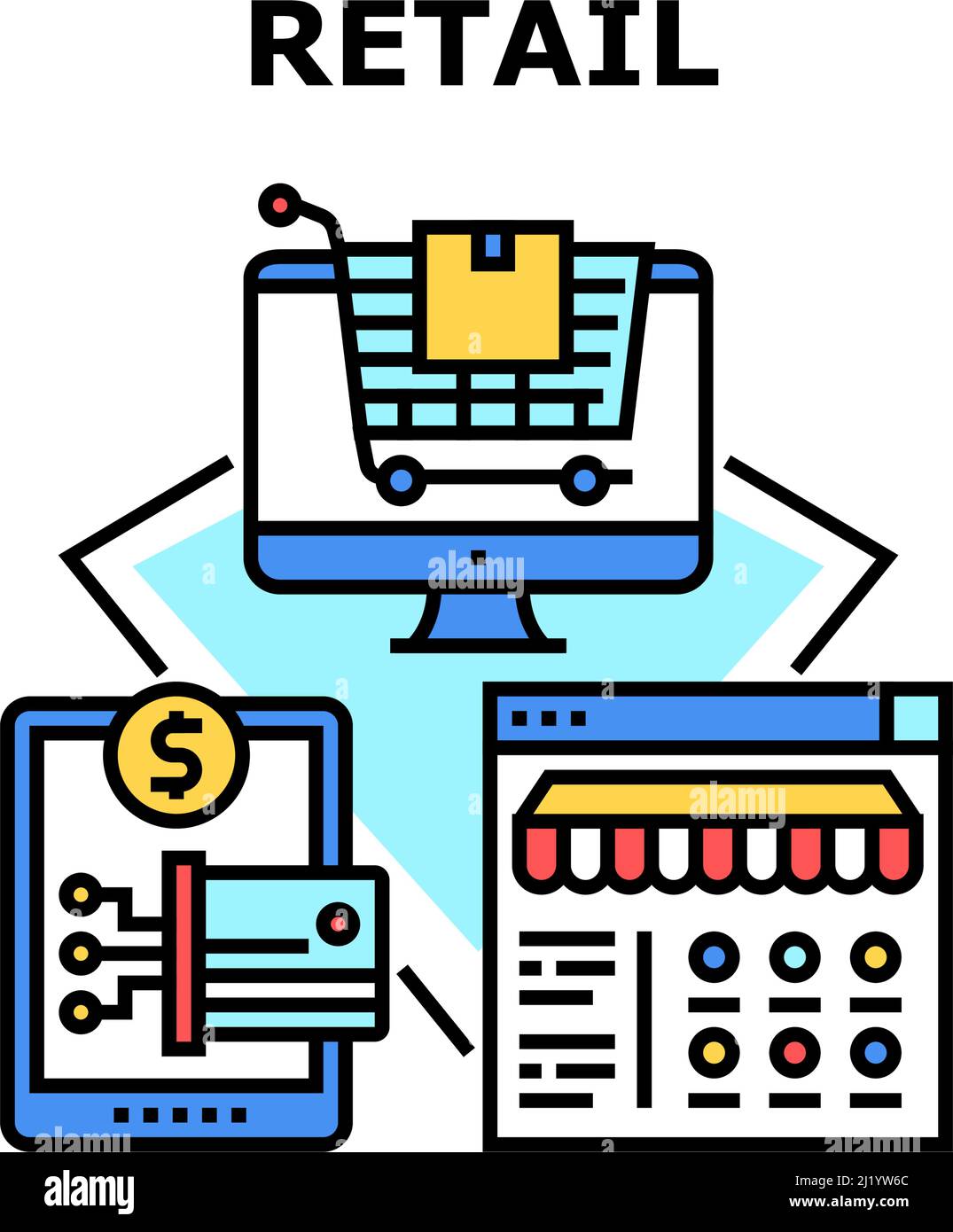 Retail Tech Vector Concept Color Illustration Stock Vector Image & Art ...
