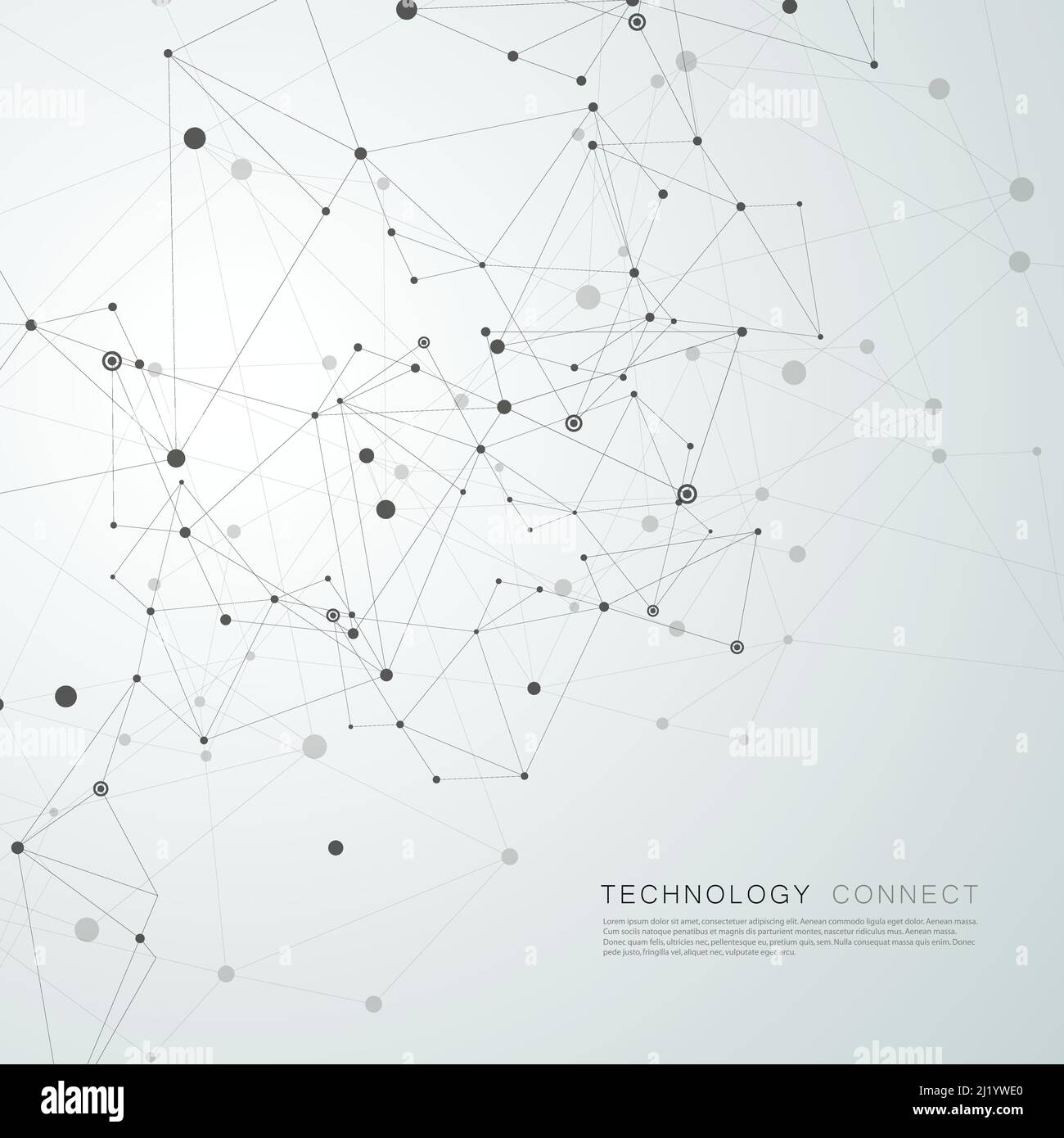 Abstract Polygonal Technology Background With Connecting Dots And Lines Stock Vector Image And Art