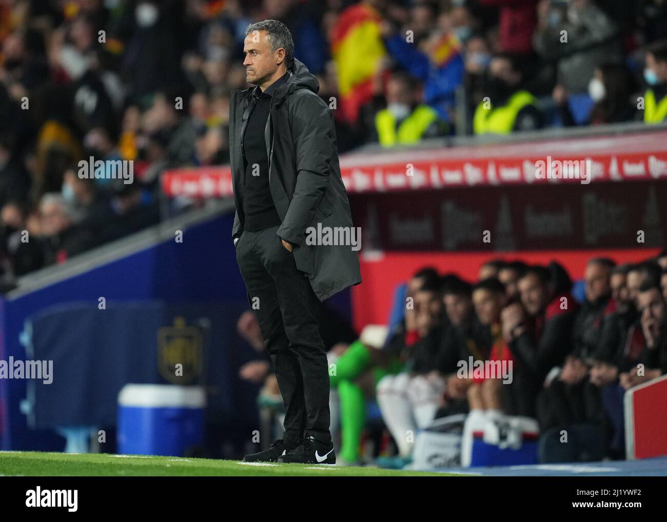 Spain head coach Luis Enrique Martinez during the friendly match ...