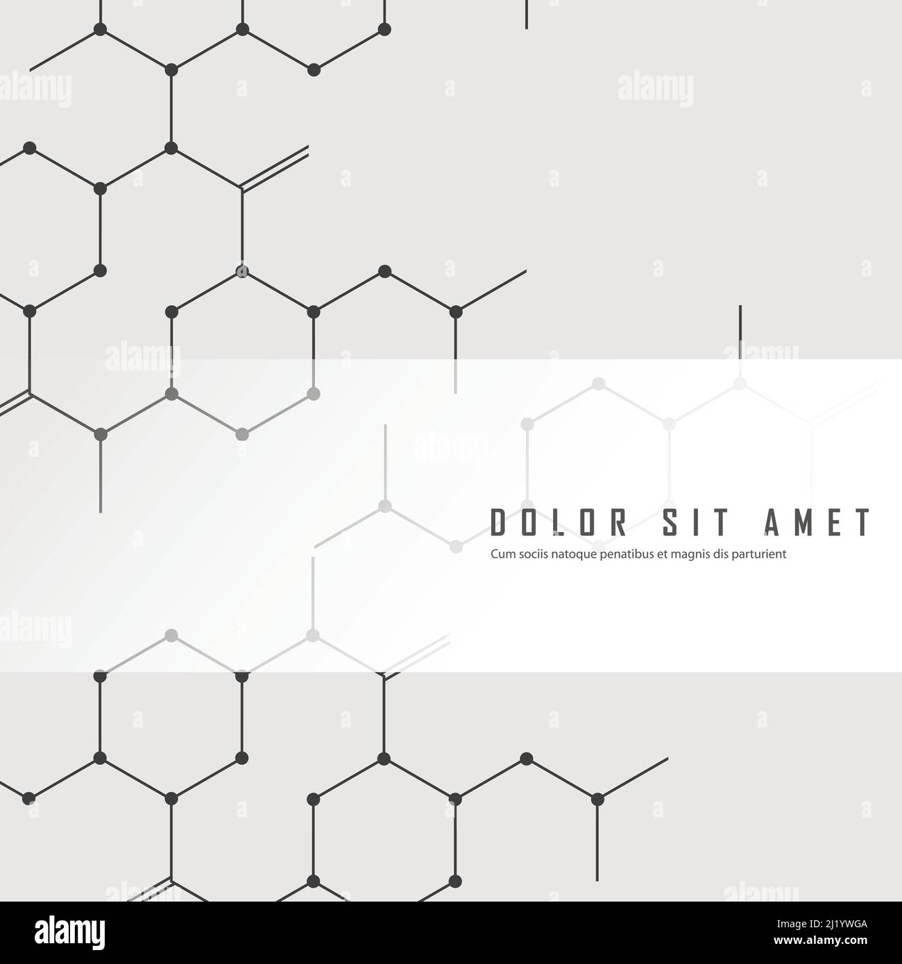 Vector abstract chemical structure with hexagon and points and lines Stock Vector Image & Art ...