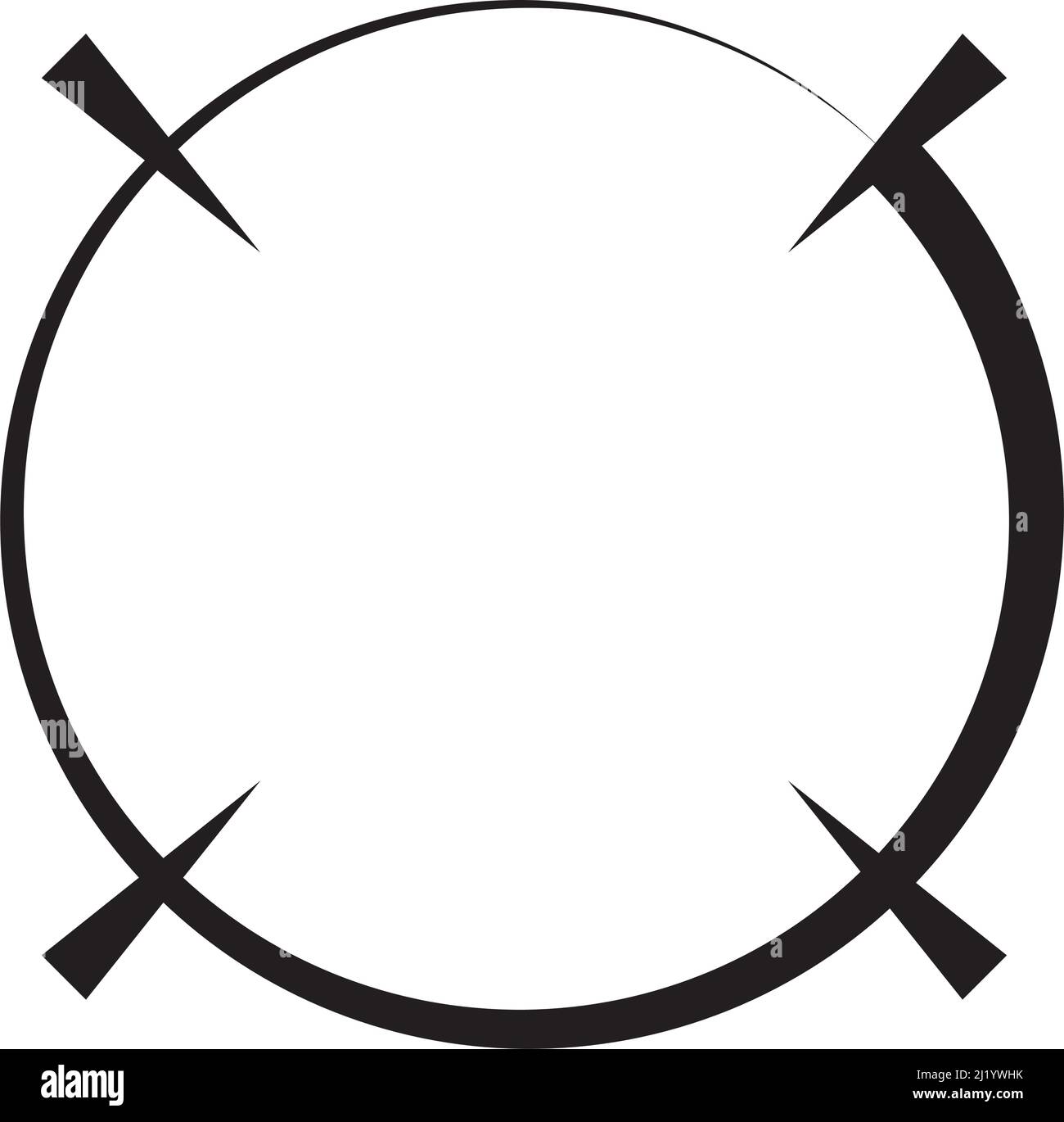 Crosshair, target, aim mark, icon. Reticle symbol for bullseye ...