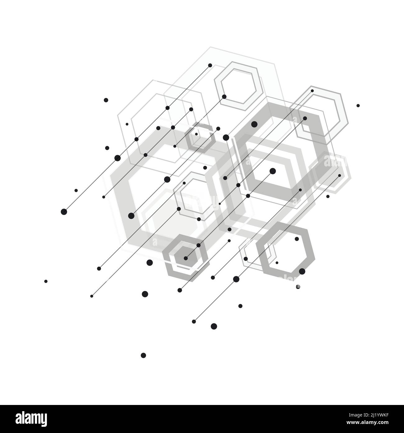 Abstract Connect Hexagonal Structure Background Stock Vector Image And Art Alamy
