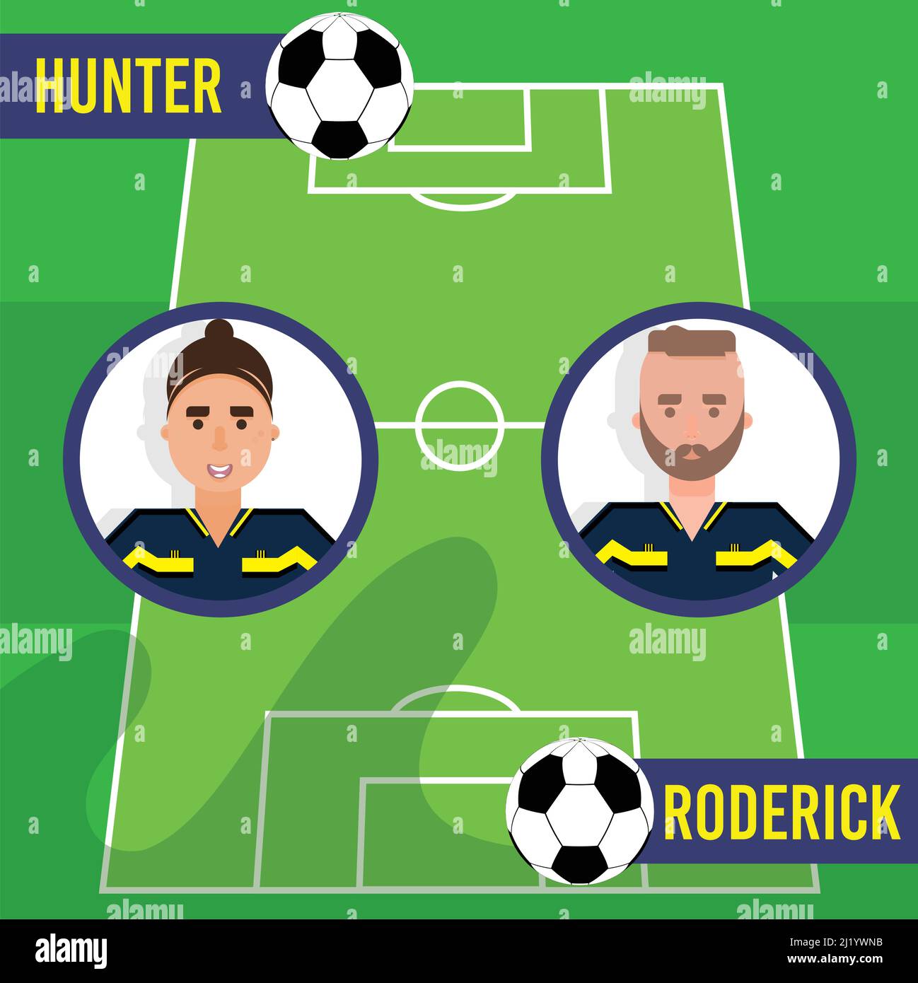 Football Field With Players Positions