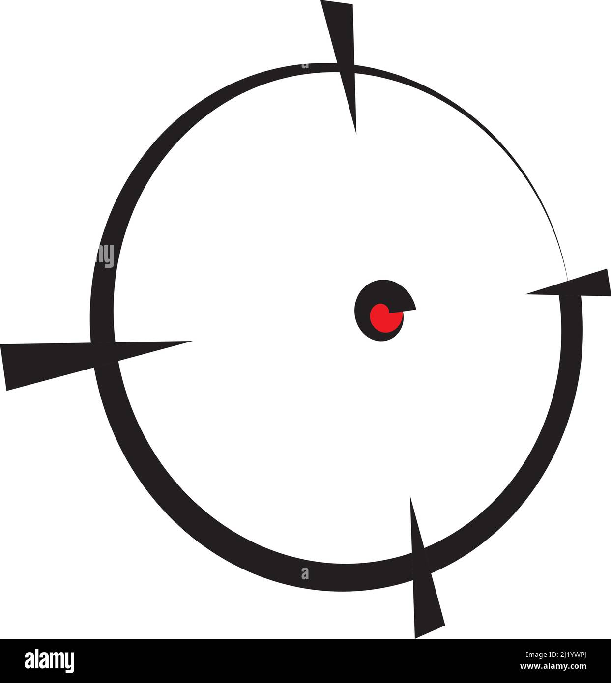 Crosshair, target, aim mark, icon. Reticle symbol for bullseye ...