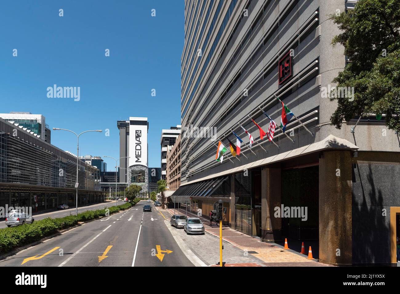 Cape Town, South Africa. 2022. City centre business area with Media 24 ...