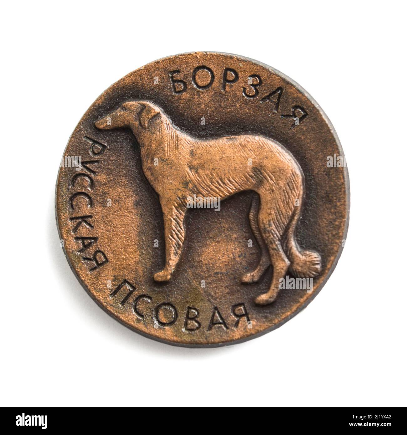 Moscow, Russia - March 28, 2022: Soviet metallic badge with the image ...