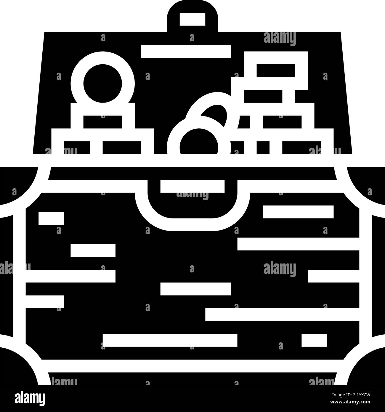 open chest glyph icon vector illustration Stock Vector Image & Art - Alamy