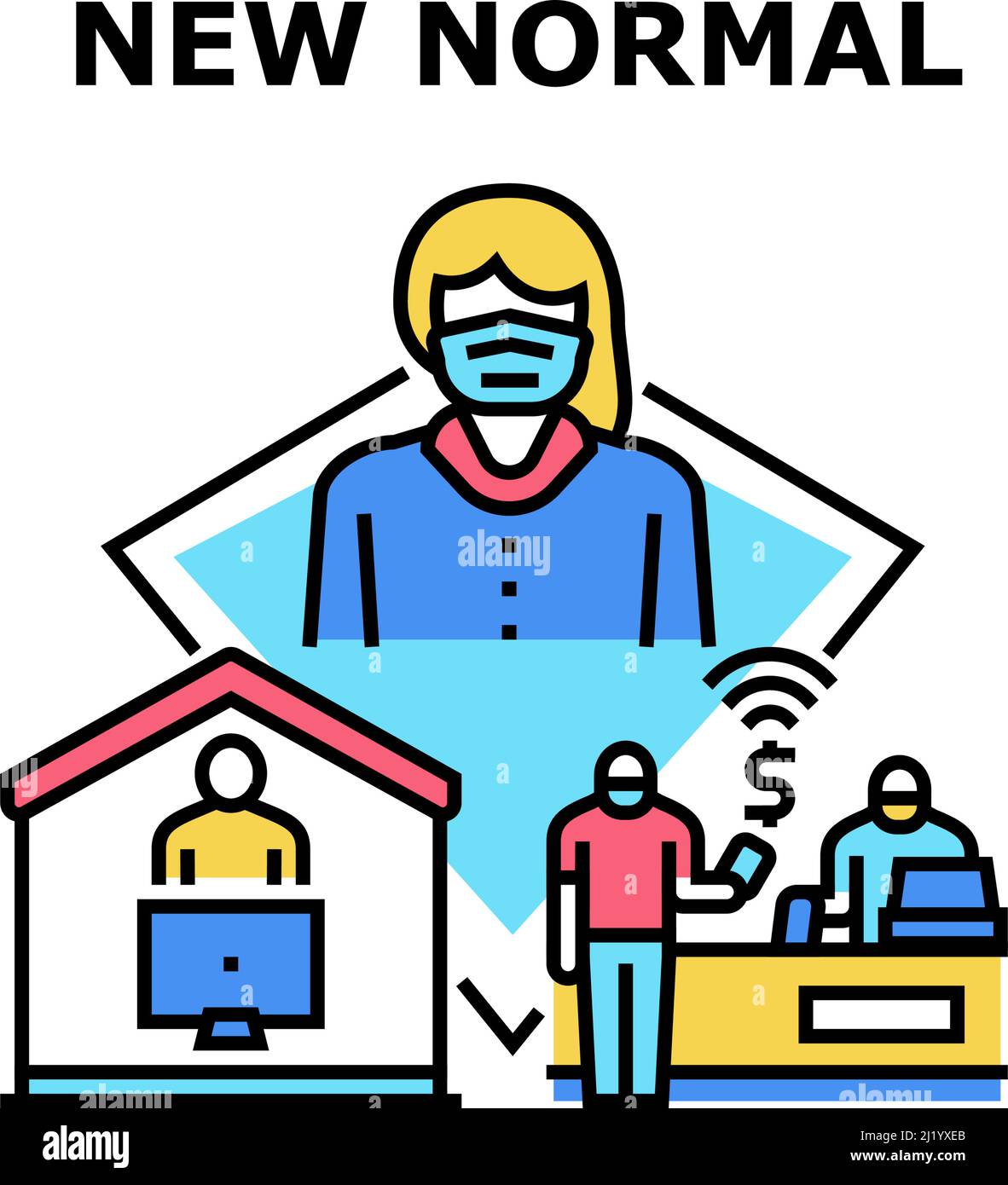 New Normal Protect Vector Concept Illustration Stock Vector Image & Art ...