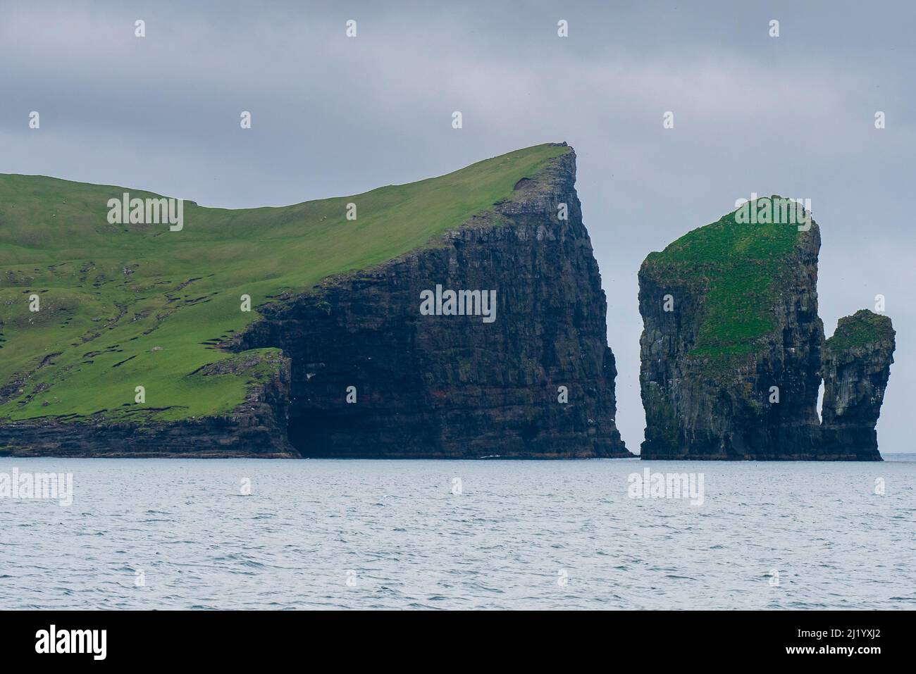Drangarnir rock, Vagar island, Faroe Islands, Denmark Stock Photo - Alamy