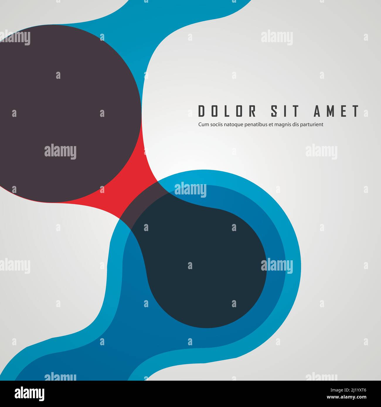 Two vector interconnected molecules shapes. Connect circles Stock ...