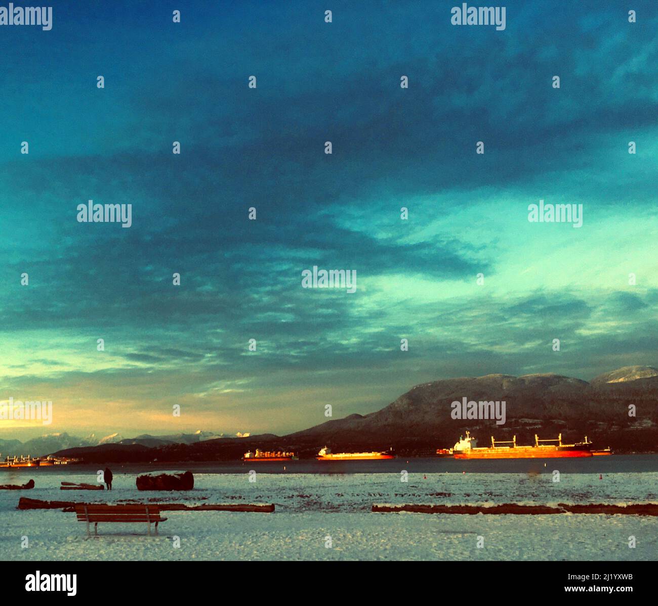 Container ship english bay hi-res stock photography and images - Alamy