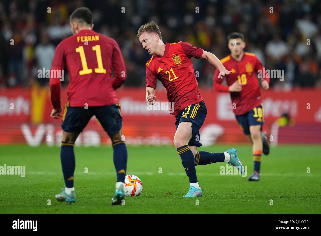 Dani Olmo of Spain during the friendly match between Spain and Albania ...