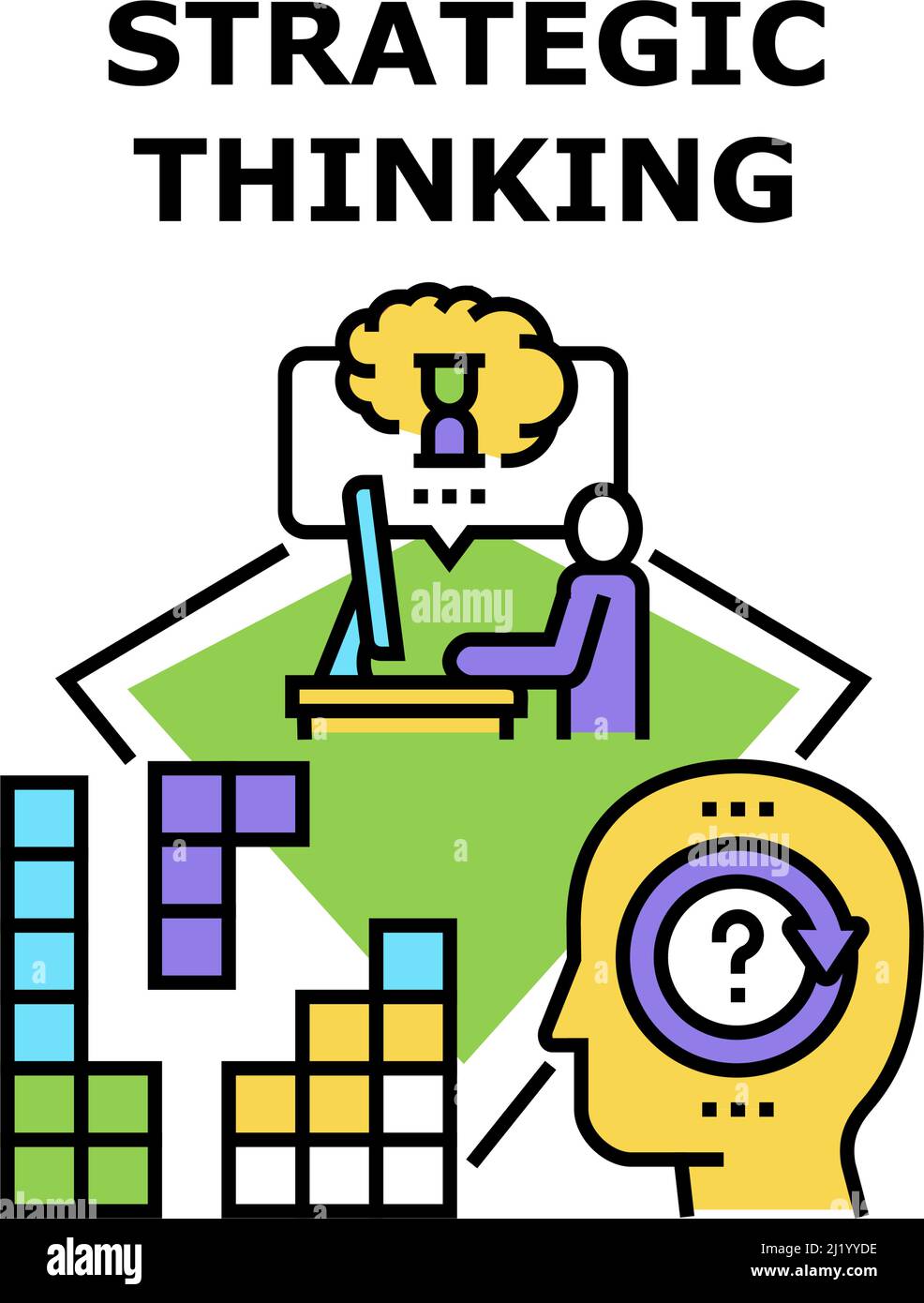 Strategic Thinking Vector Concept Illustration Stock Vector Image & Art ...
