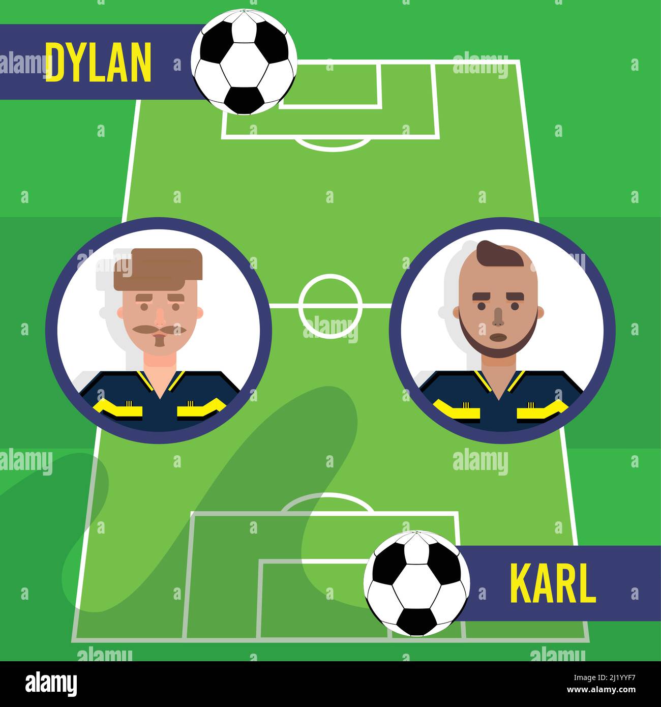 Soccer field with player positions Vector Stock Vector Image & Art - Alamy