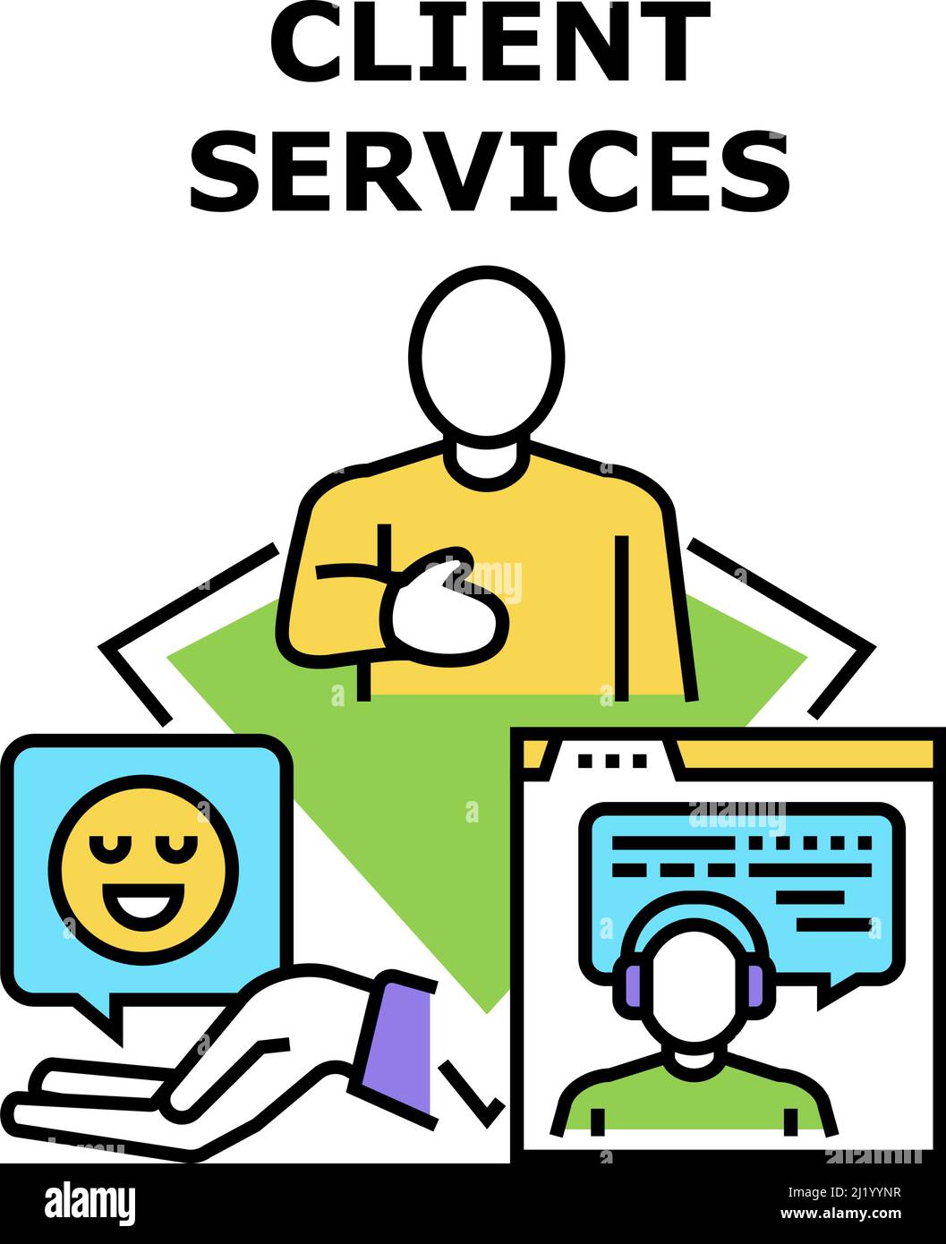 Client Services Vector Concept Color Illustration Stock Vector Image ...